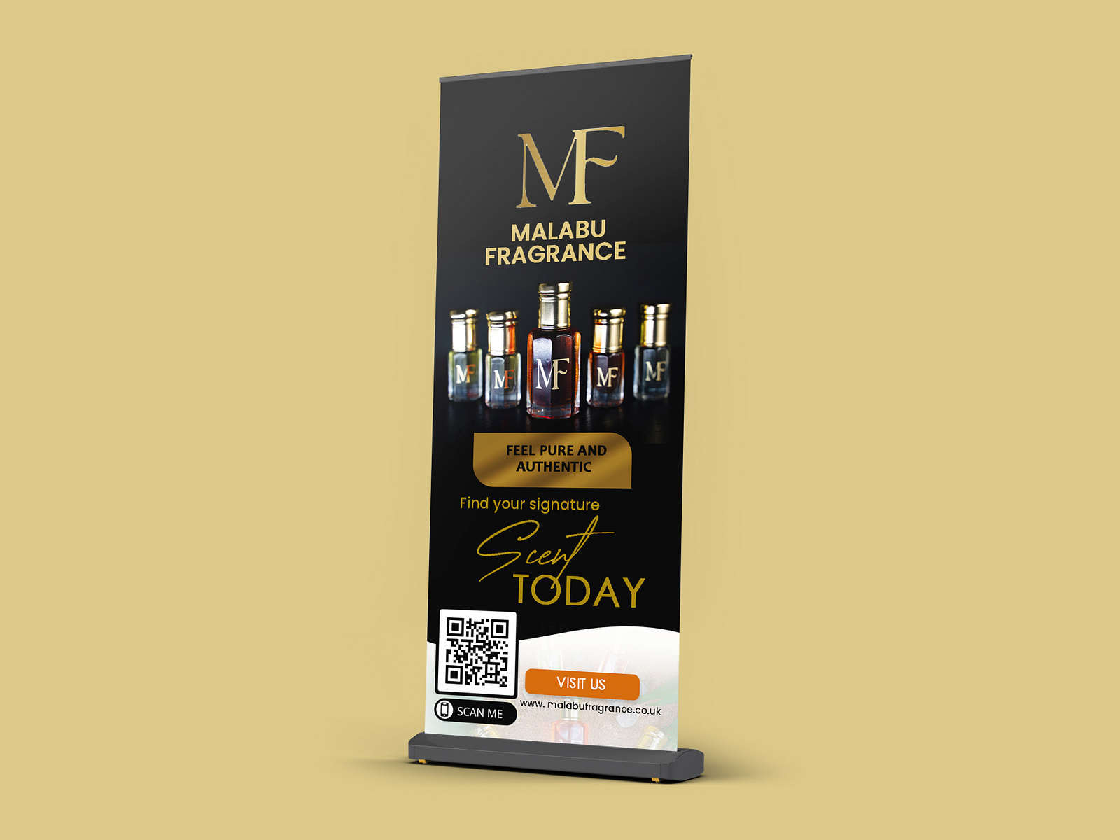 Roll-up banner design for perfume brand by Mahmudul Hasan on Dribbble