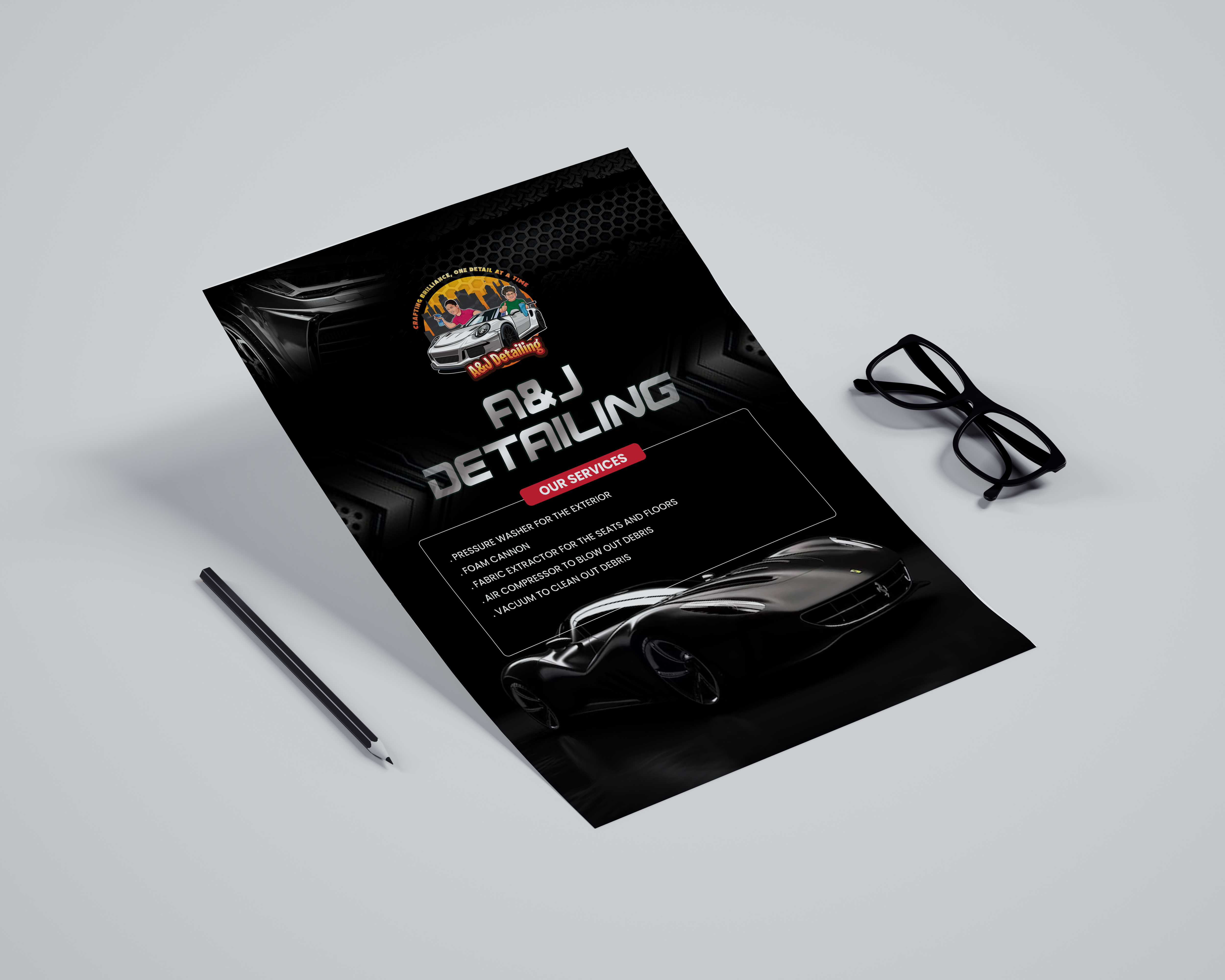 Auto detailing flyer and price list design by Mahmudul Hasan on Dribbble