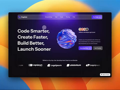 Copilot – AI SaaS Framer Template Design by Grooic on Dribbble