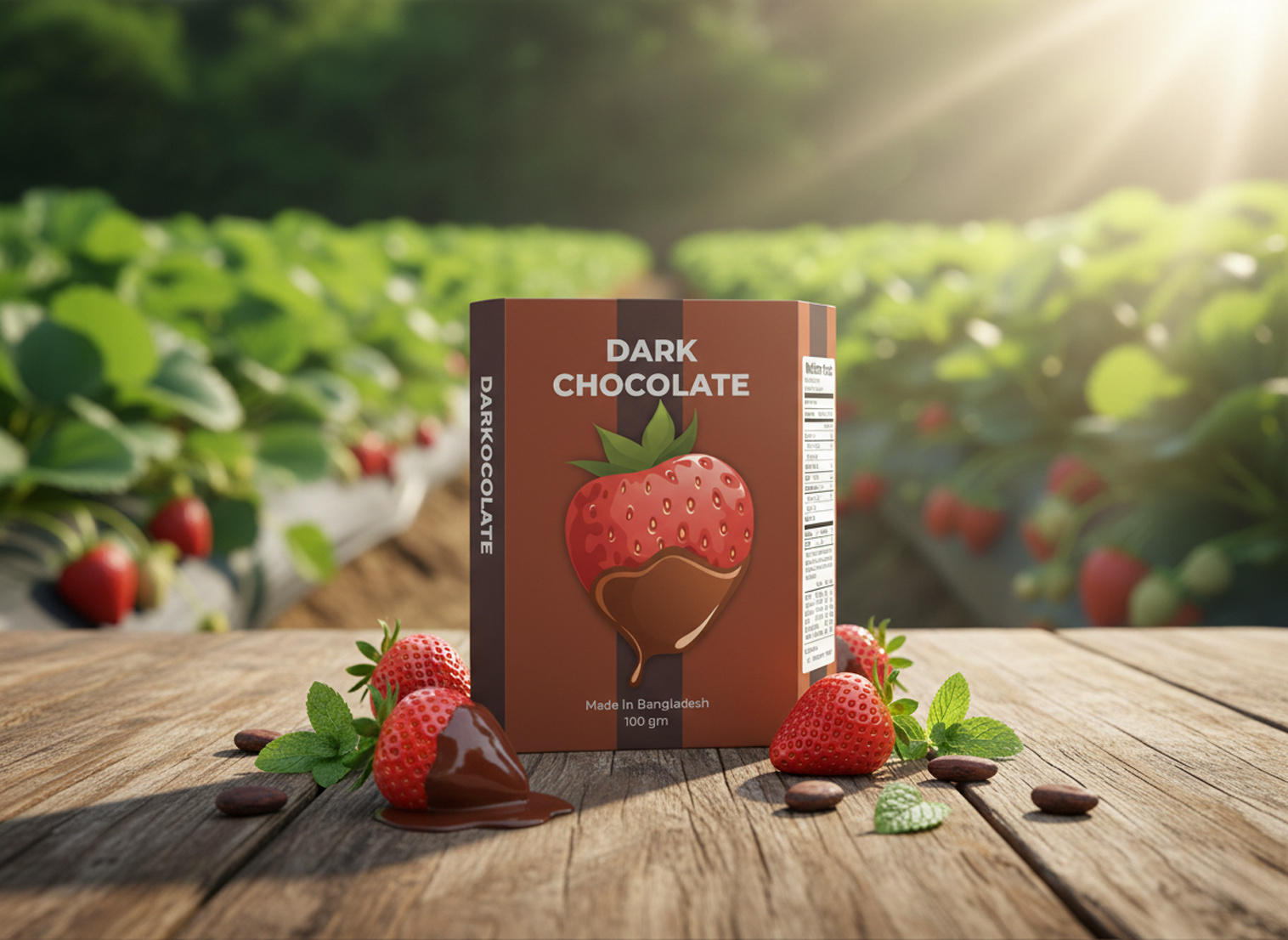 Dark Chocolate Premium & Strawberry Flavored Packaging Design by Md ...
