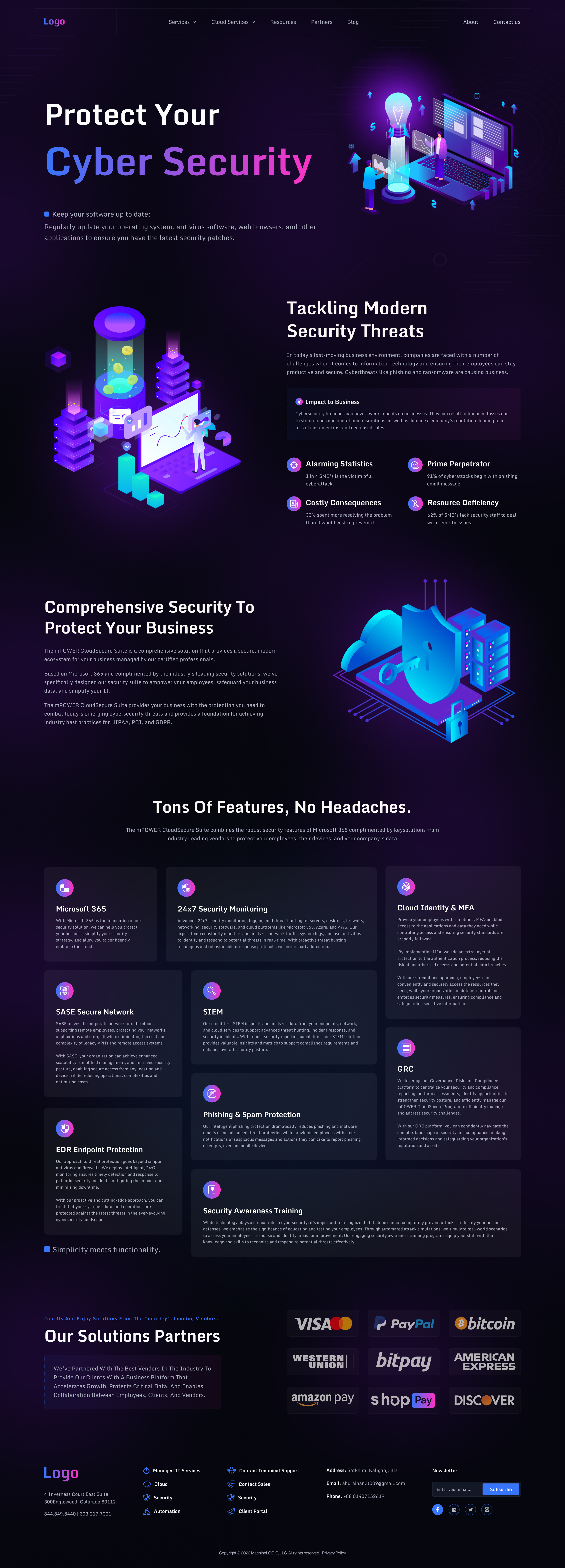 Cybersecurity Landing Page by SafeCode Studio on Dribbble