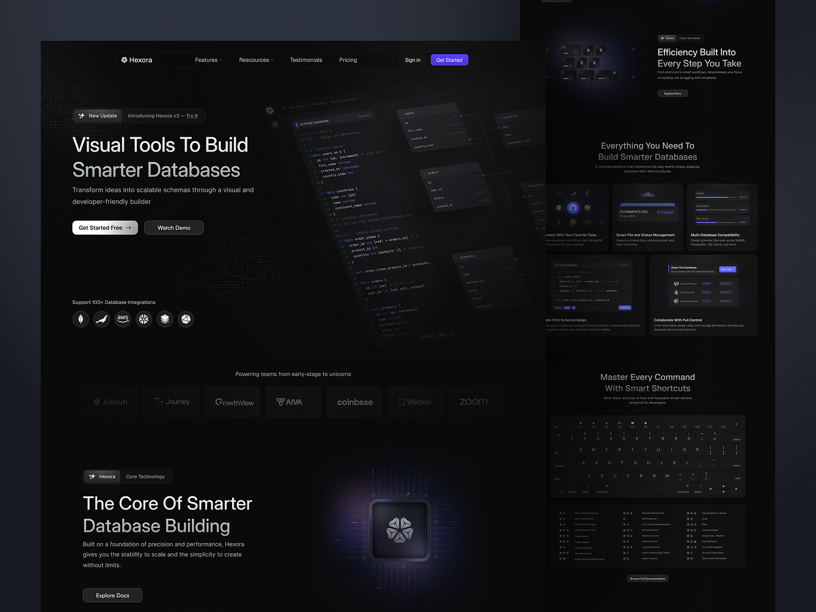 Hexora - Database Builder Landing Page by Judha Maygustya 🏄🏻‍♂️ for ...
