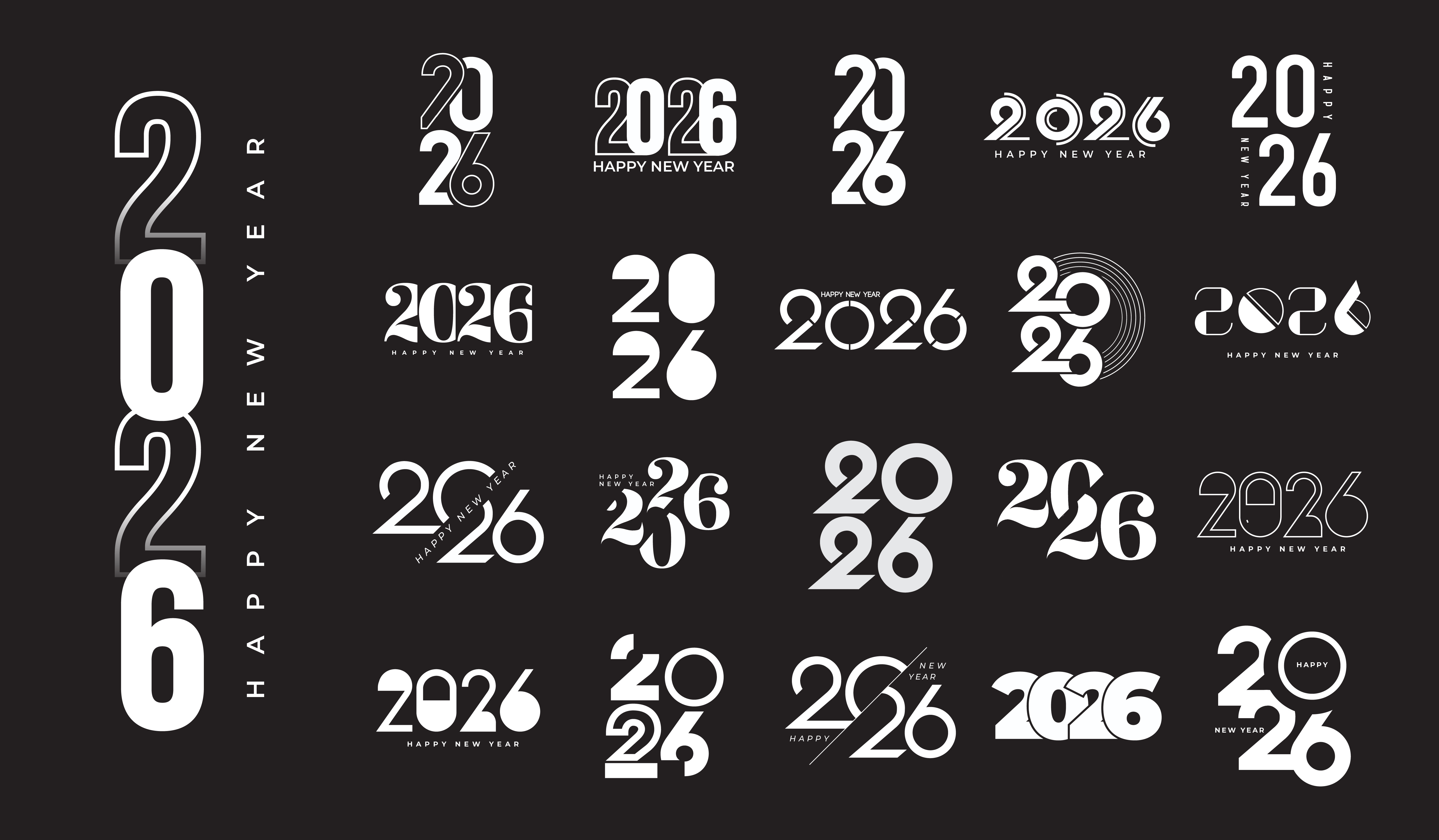 New Year 2026 designs, themes, templates and downloadable graphic ...