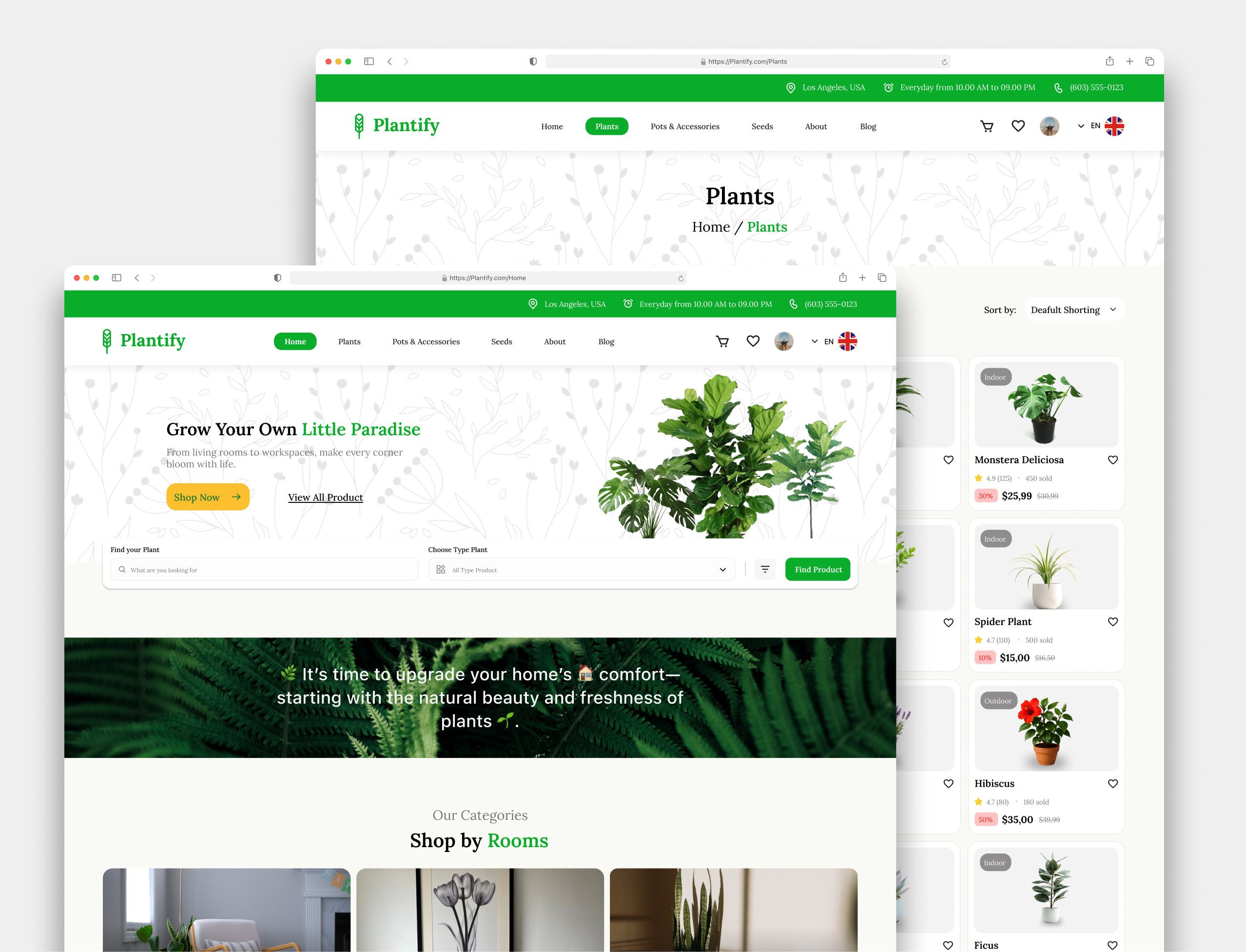 Plantify - Website E Commerce Plant by Novelino Jonathan on Dribbble
