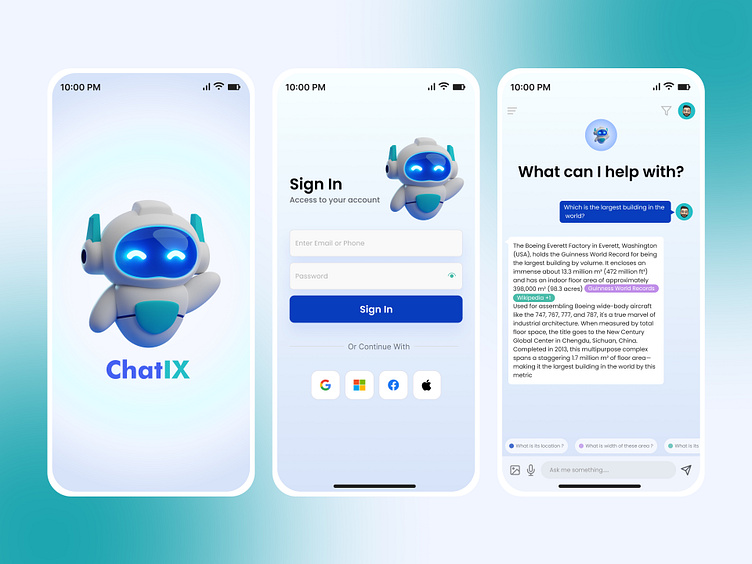 Modern Chatbot App UI – Clean, Minimal & Engaging Design by Vineet ...