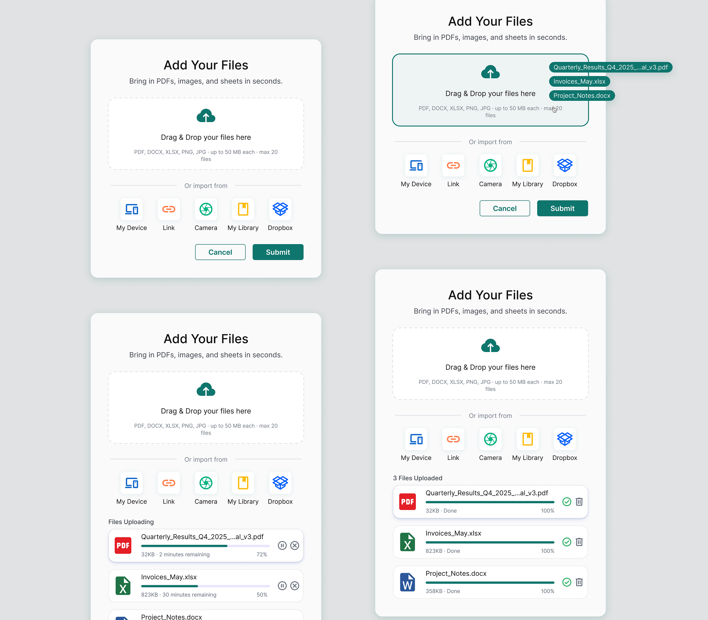File Upload UI – Smart, Simple & Flexible 📤📁 by Surbhi Sharma on Dribbble