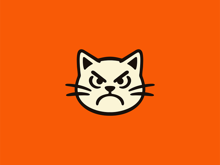 Angry Cat Logo by Lucian Radu on Dribbble