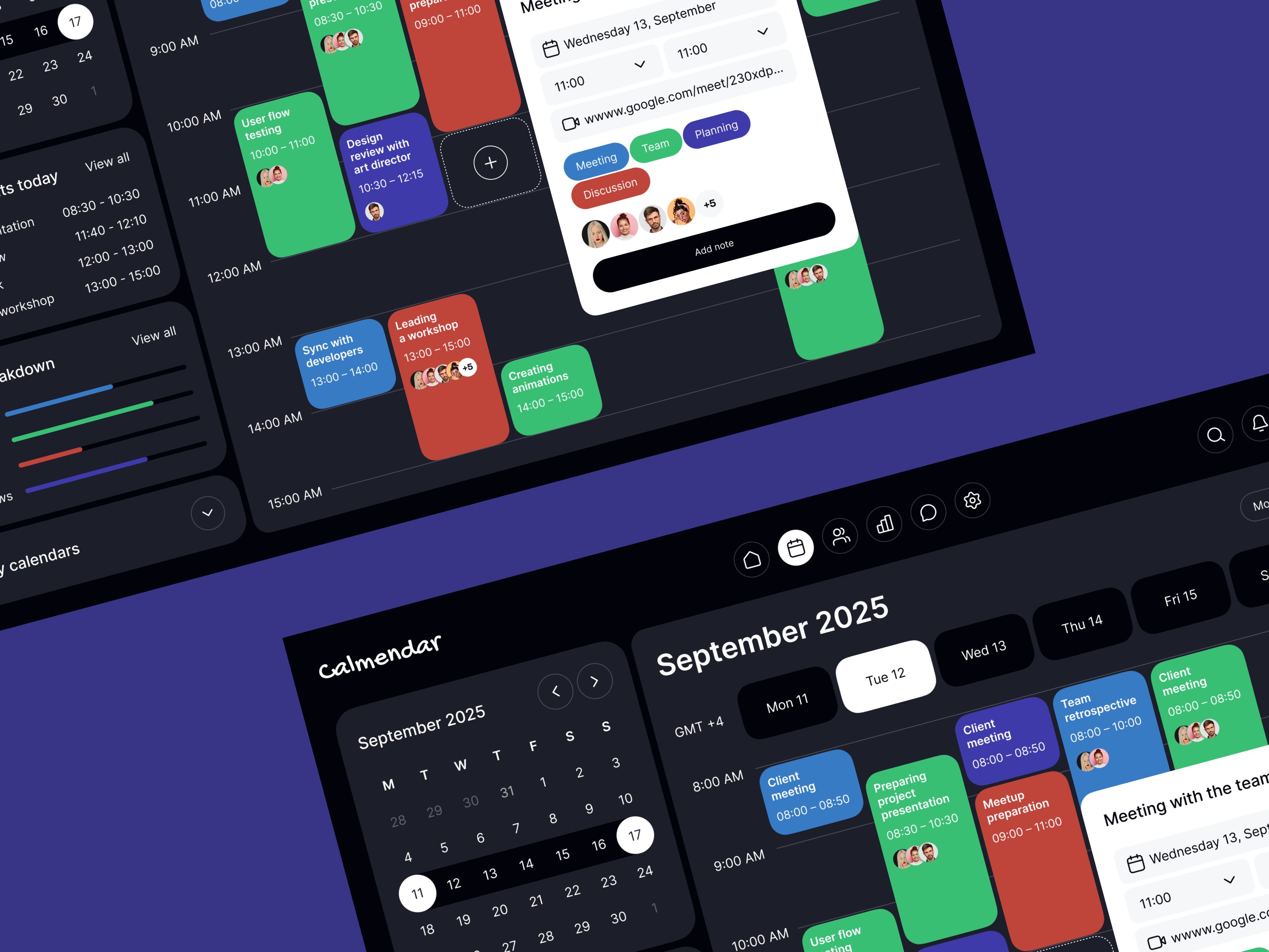 Calendar Dashboard SaaS Web App by Ronas IT | UI/UX Team on Dribbble