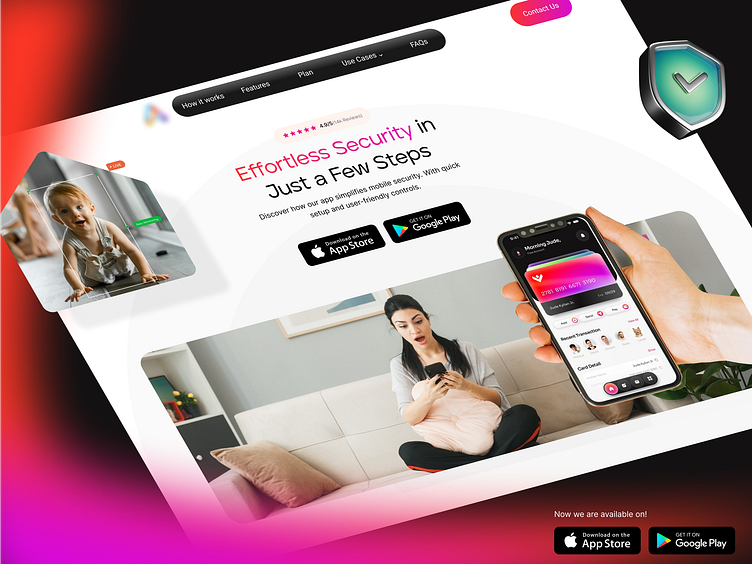 Effortless Home Security | Website Concept by Aqsa N on Dribbble