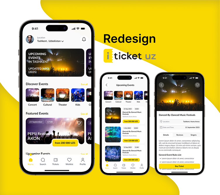 Redesign ITicket.uz by Jahongir Abdukaxxarov on Dribbble