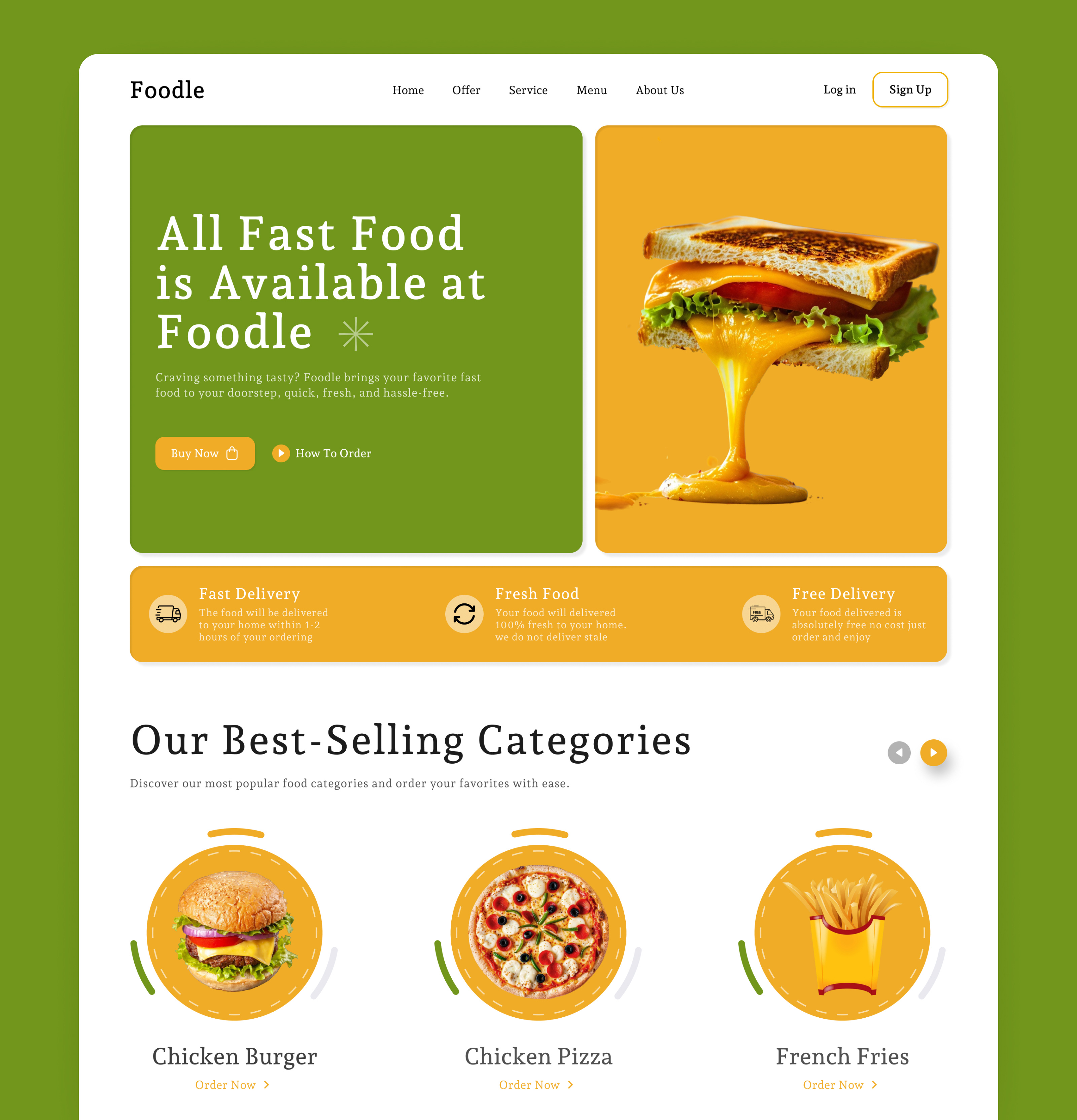 Food Delivery Website Design by Efat Ahmed for AntDesk 🟢 on Dribbble