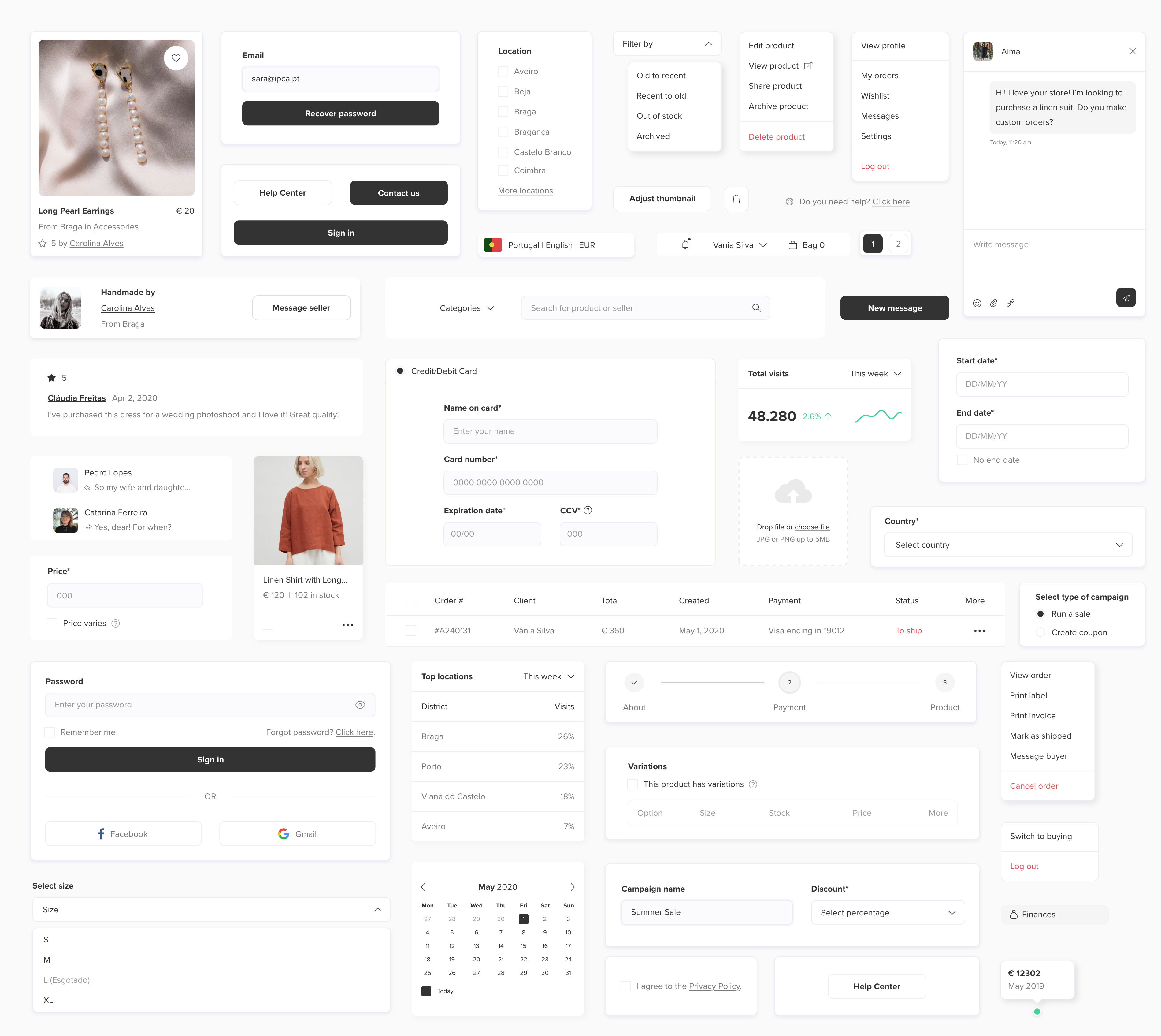 Marketplace Design: wireframes, design systems, user testing. by Sara ...