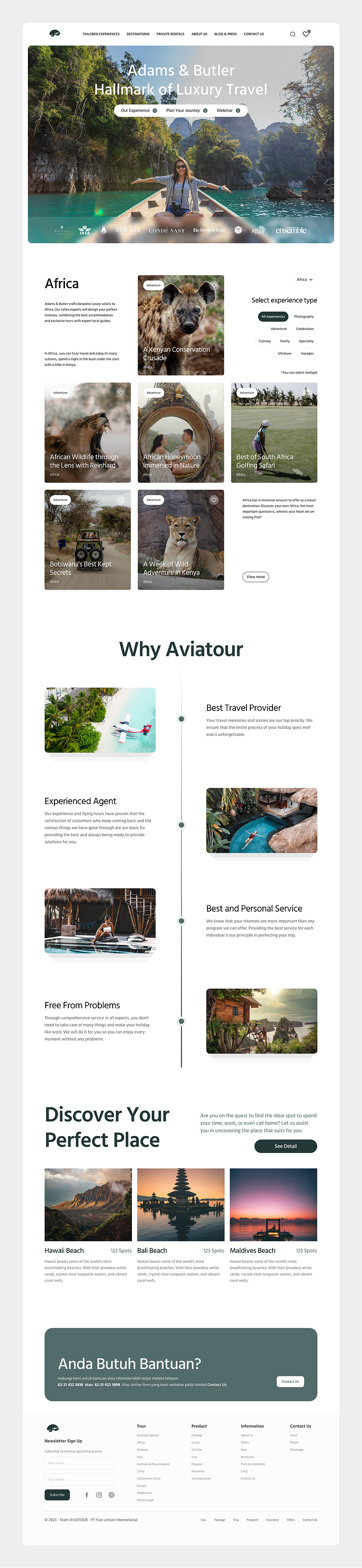 Aviatour - Modern Travel Booking Website by Fardika for Korsa on Dribbble