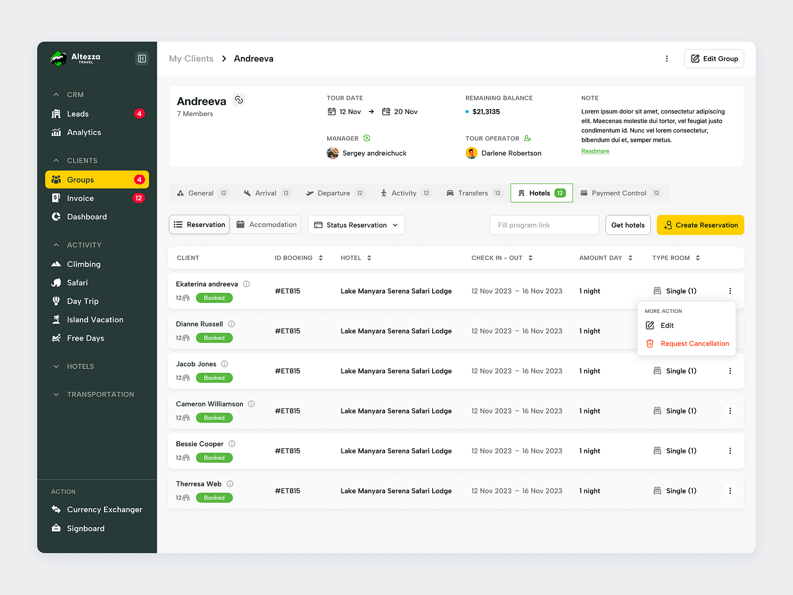 Altezza – Hotel Reservation Management for SaaS Travel & Tour by Bagus ...
