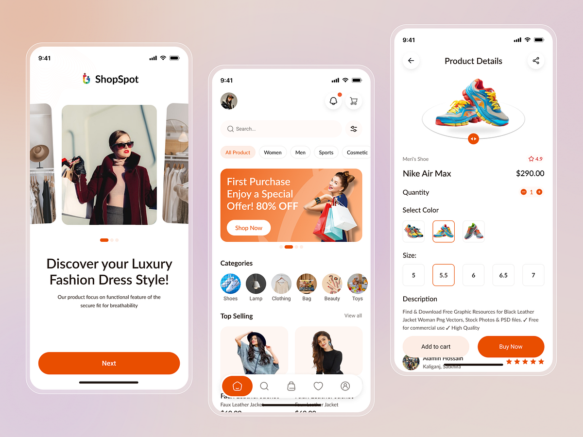 Fashion Ecommerce Mobile App UI/UX by Blend wrk on Dribbble