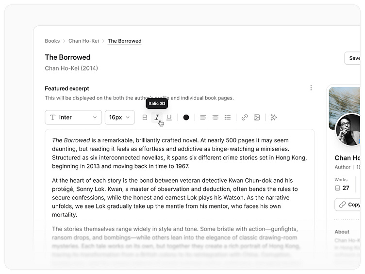 Rich text editor — Untitled UI by Jordan Hughes® on Dribbble