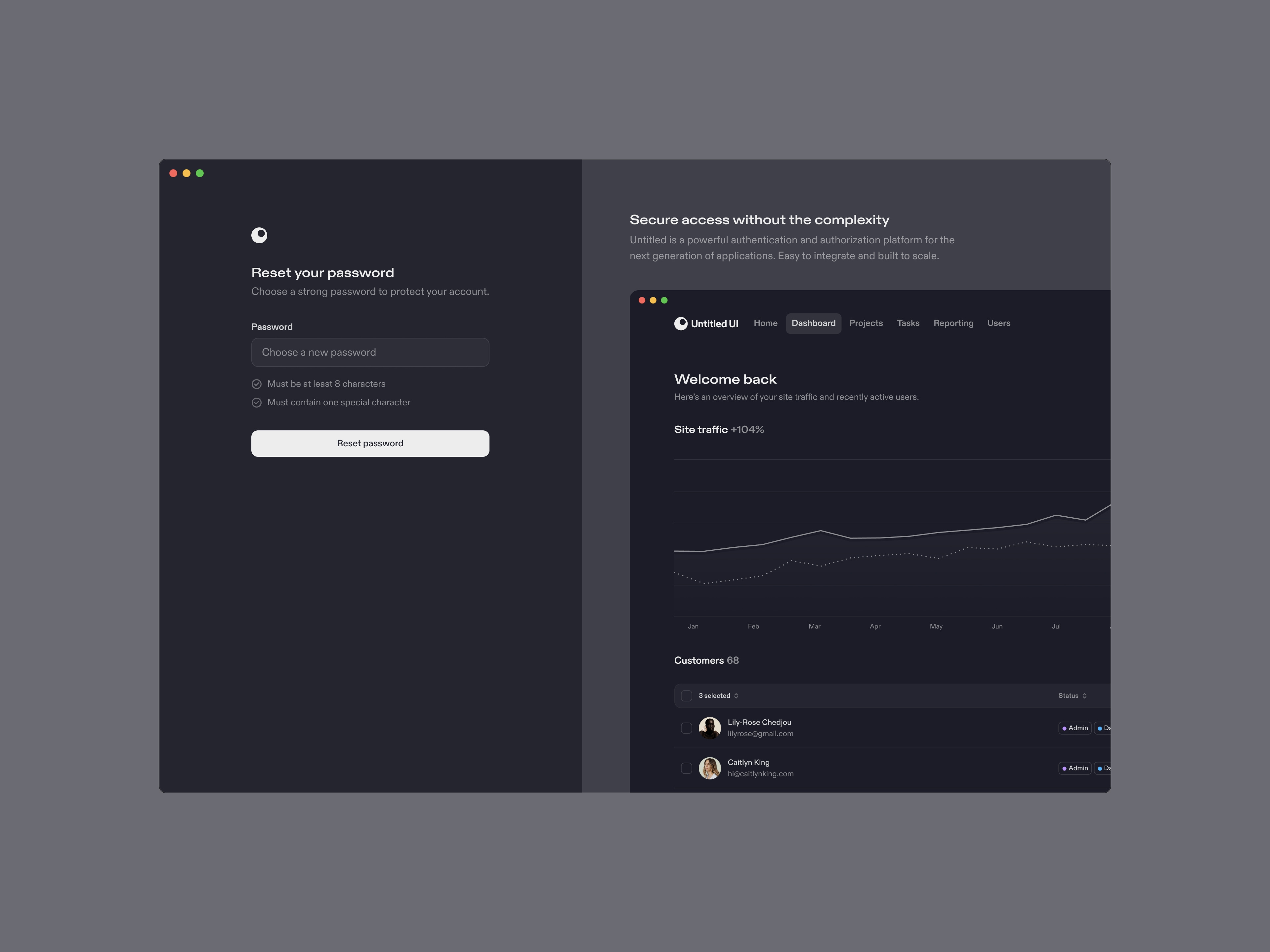 Sign in + reset password — Untitled UI by Jordan Hughes® on Dribbble