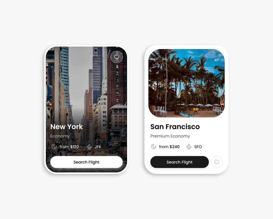 Flight Card UI Design by Aashir Khan on Dribbble
