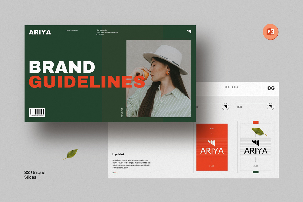 Brand Guidelines PowerPoint Template by DreamLab on Dribbble