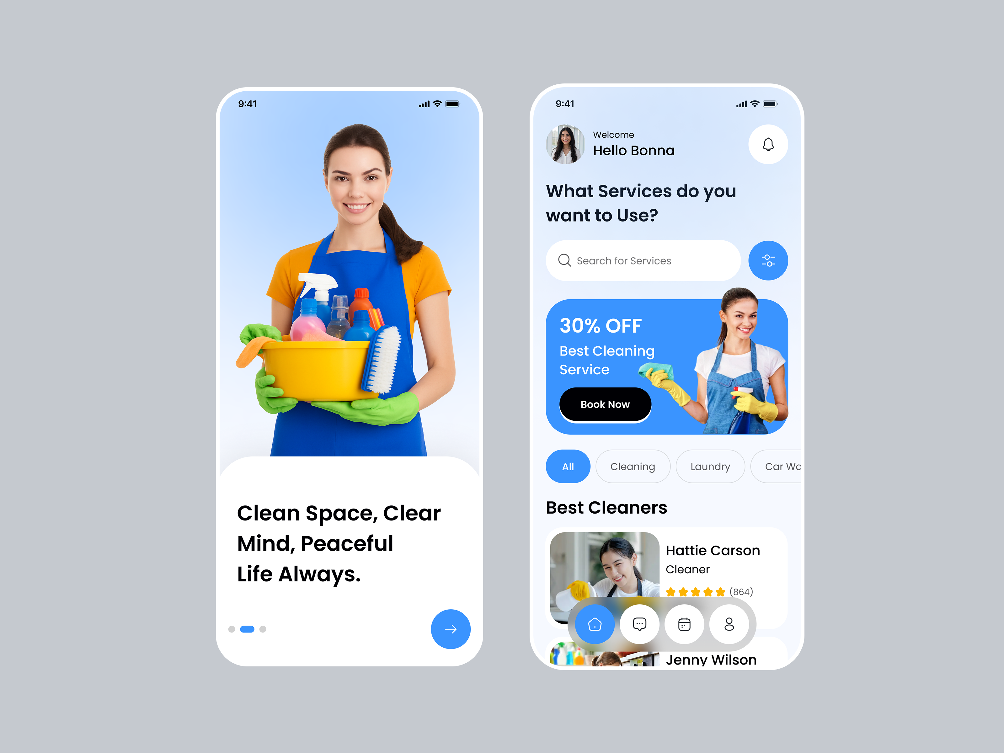 Home Cleaning Service Mobile App by MD Munna Islam on Dribbble