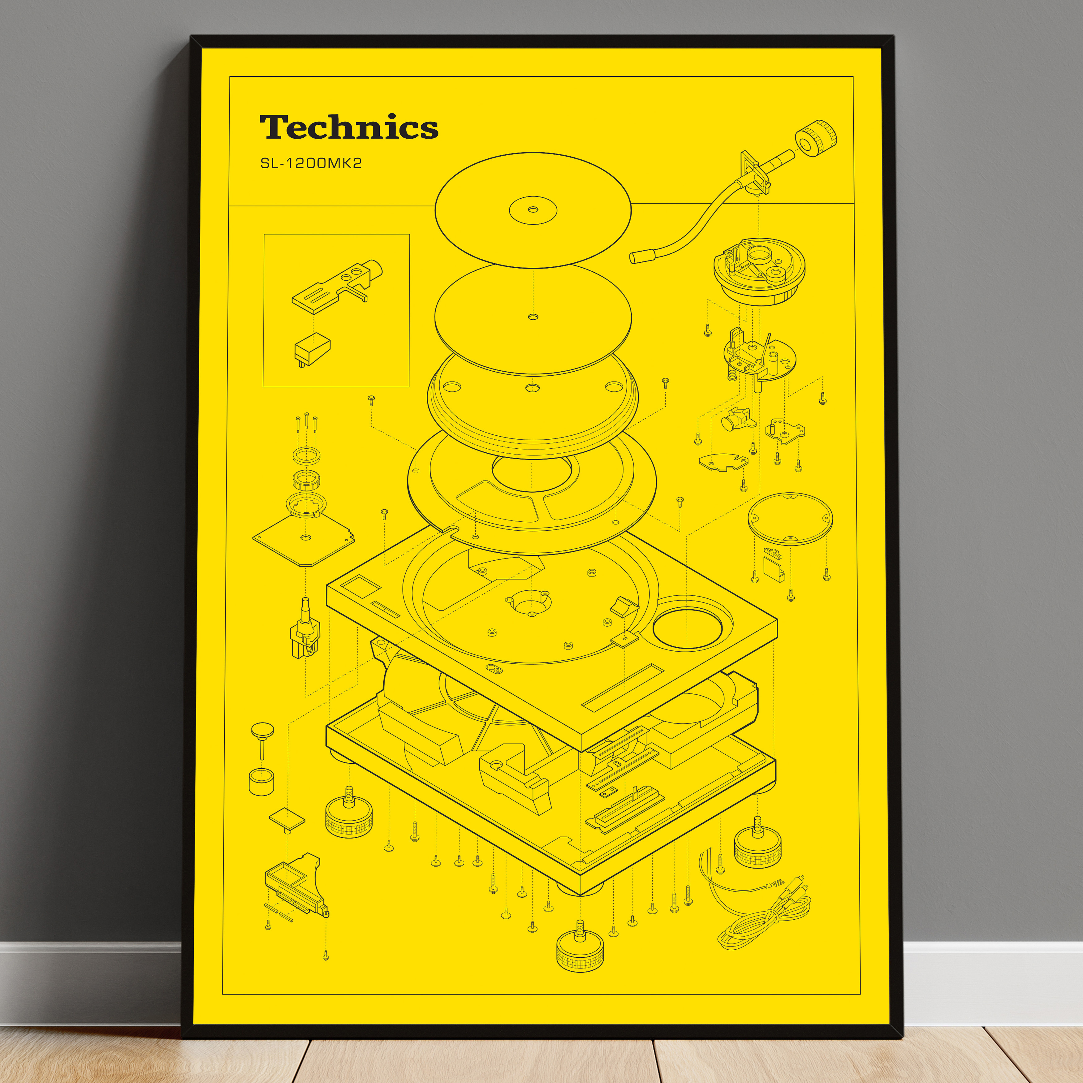 Technics 1200MK2 - Schematic Poster by Lostbeyond on Dribbble