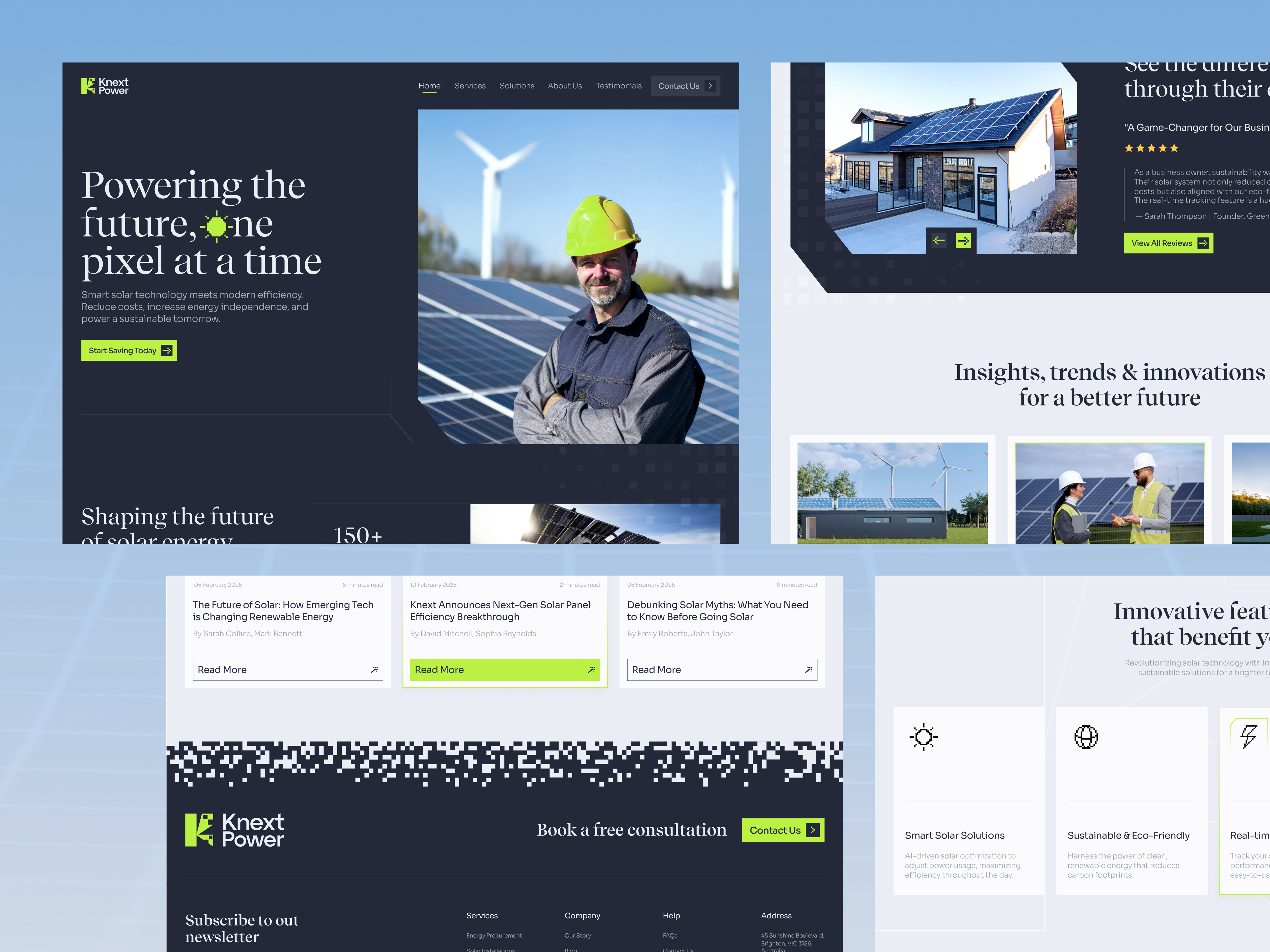 Solar Power Website Design by JA. Parvez for Wingly on Dribbble