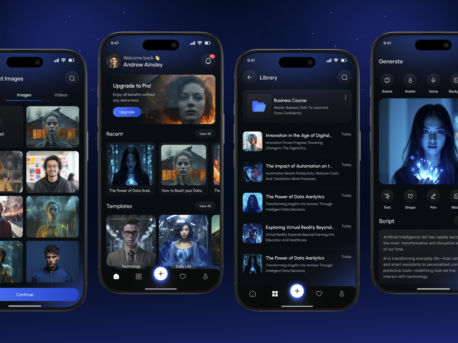 AI Video Generator Mobile App by Yeasin Islam on Dribbble