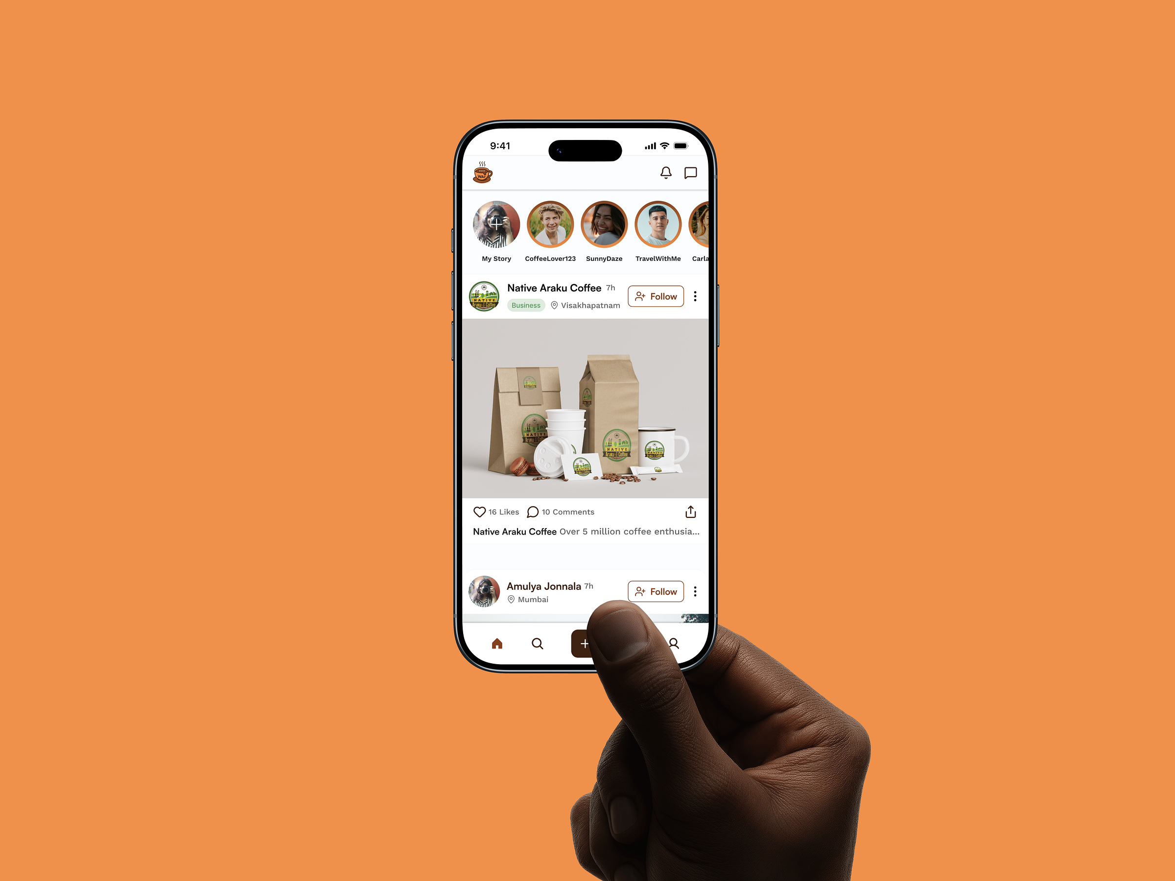 WAF – Location-Based Social Feed by Amulya Jonnala on Dribbble
