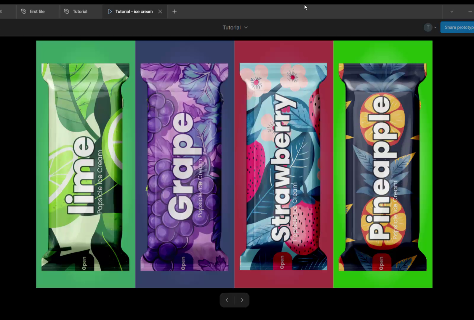 Figma ice cream packaging prototype by Tahsin Ahmed Omi on Dribbble