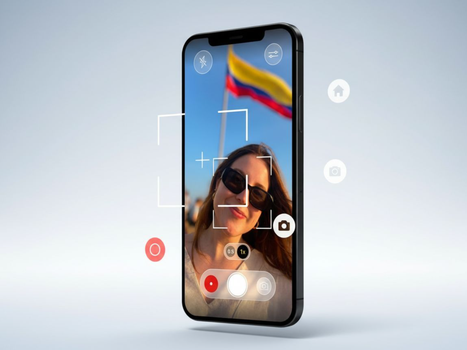 Camera UI Concept – Floating Controls & Depth Interaction by Flamel on ...