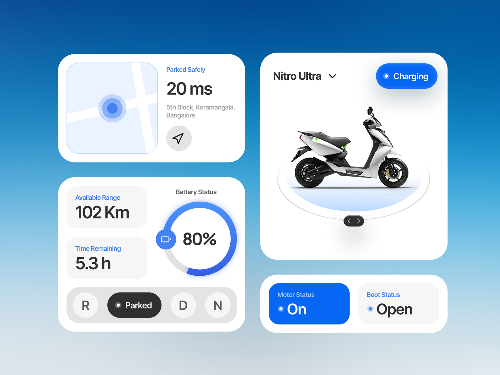 EV app widgets - Simple Energy by Madhur Rastogi on Dribbble