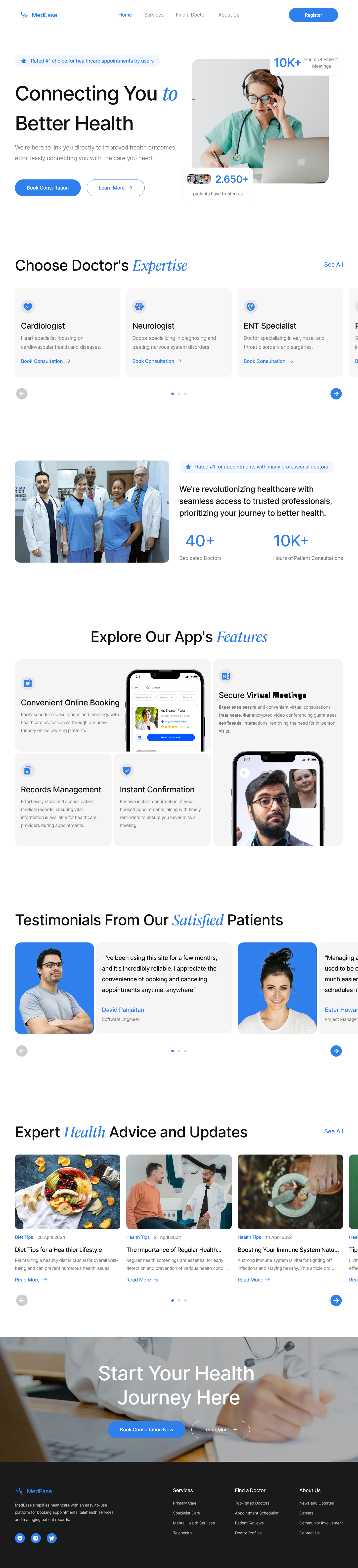 Health Care Web App Design by Muhammad Faheel on Dribbble