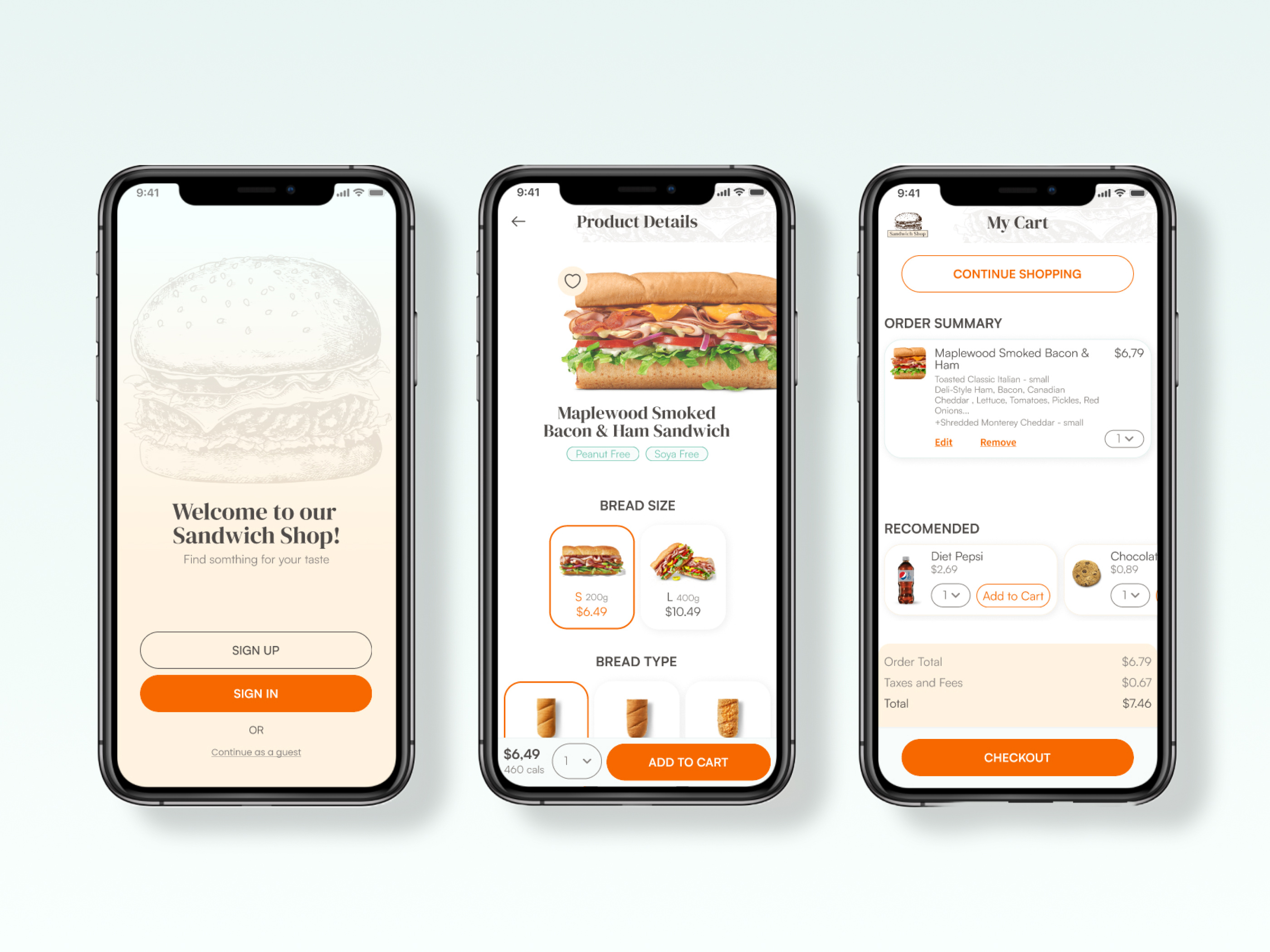 Online Ordering App for a Sandwich Shop by Iuliana Lupu on Dribbble