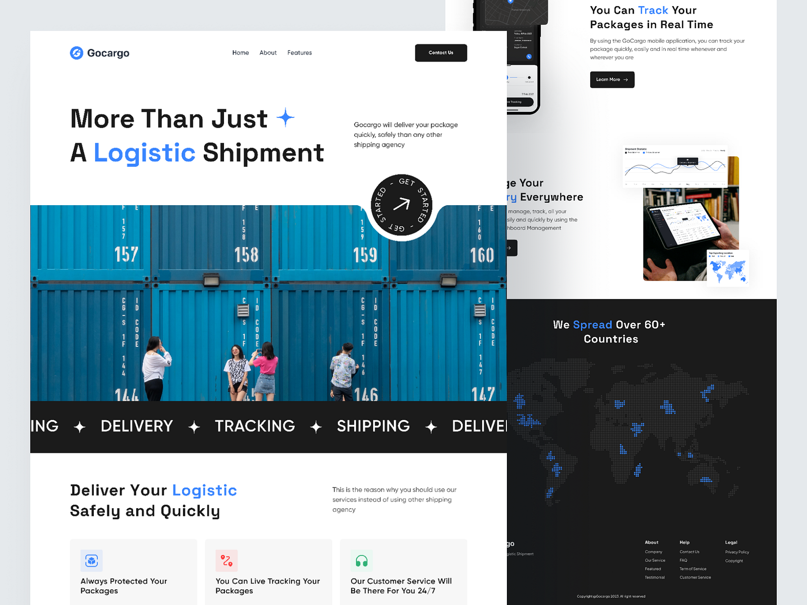 Gocargo - Logistic Landing Page by Bayu Sasmita🍃 for Sogee on Dribbble