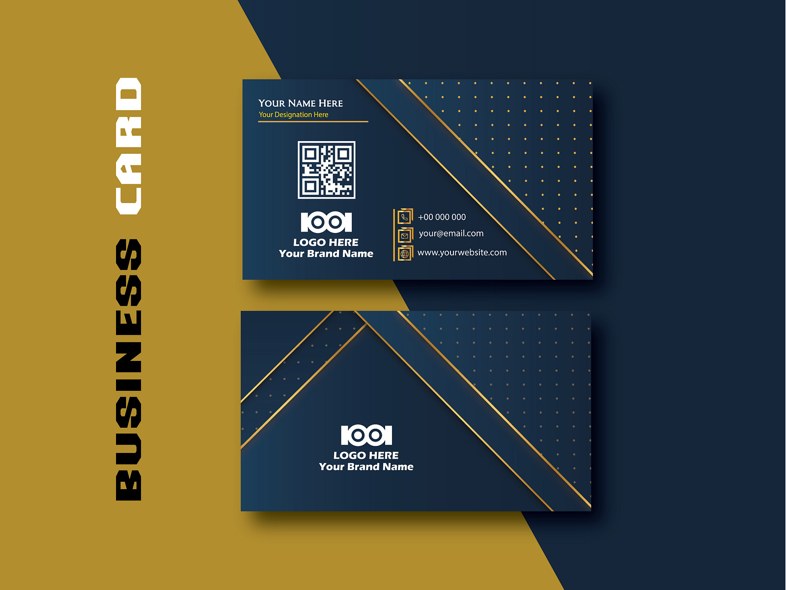 Unique Design Business Card Template by Md. Abu Raihan Sarkar on Dribbble