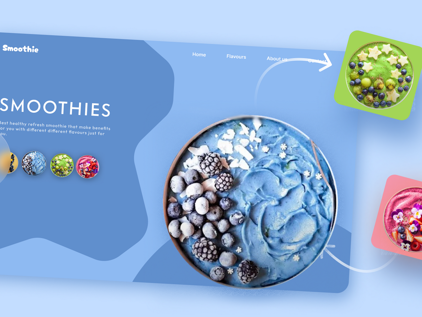 Smoothie-Web-Design by Fabr Ice on Dribbble