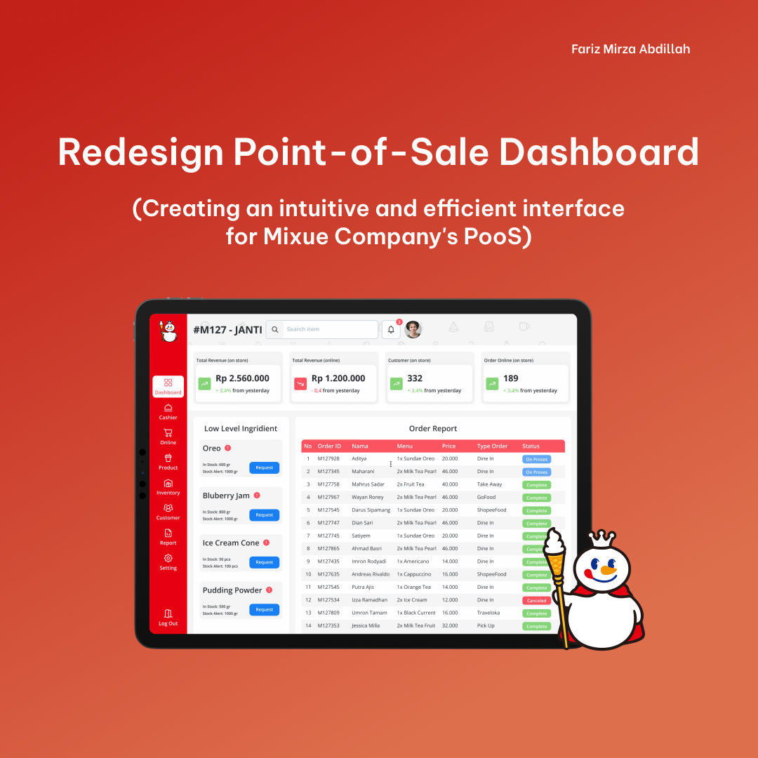 Redesign Point-of-Sale Dashboard by Fariz Mirza Abdillah on Dribbble