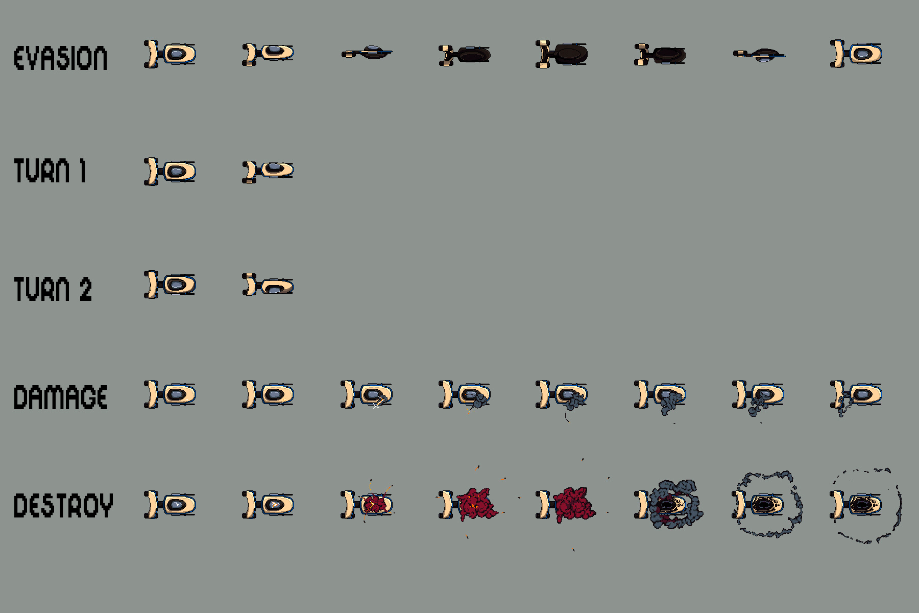 Free Spaceship Pixel Art Sprite Sheets by 2D Game Assets on Dribbble