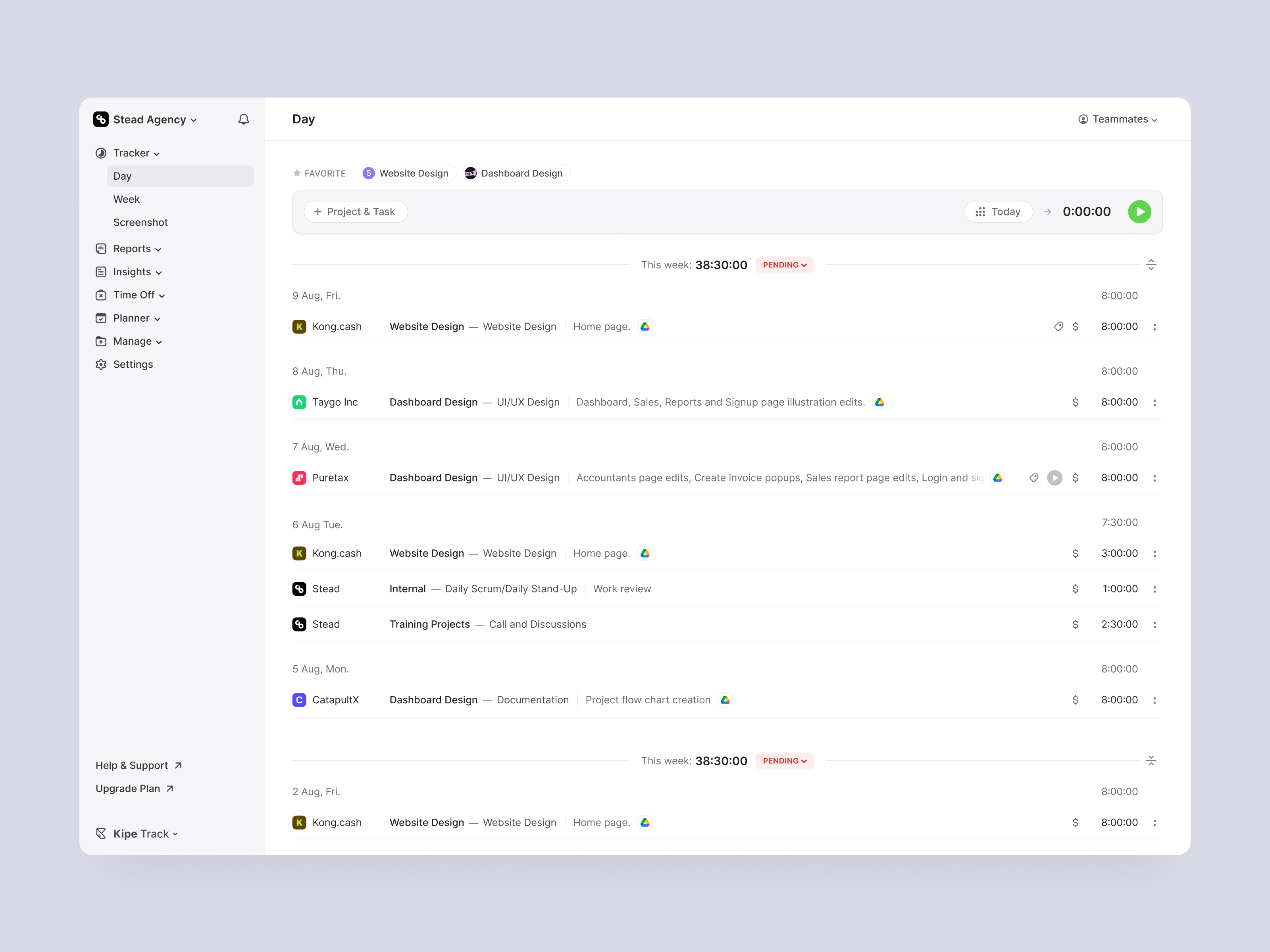 Kipe Track UI by Shinas P for Stead on Dribbble