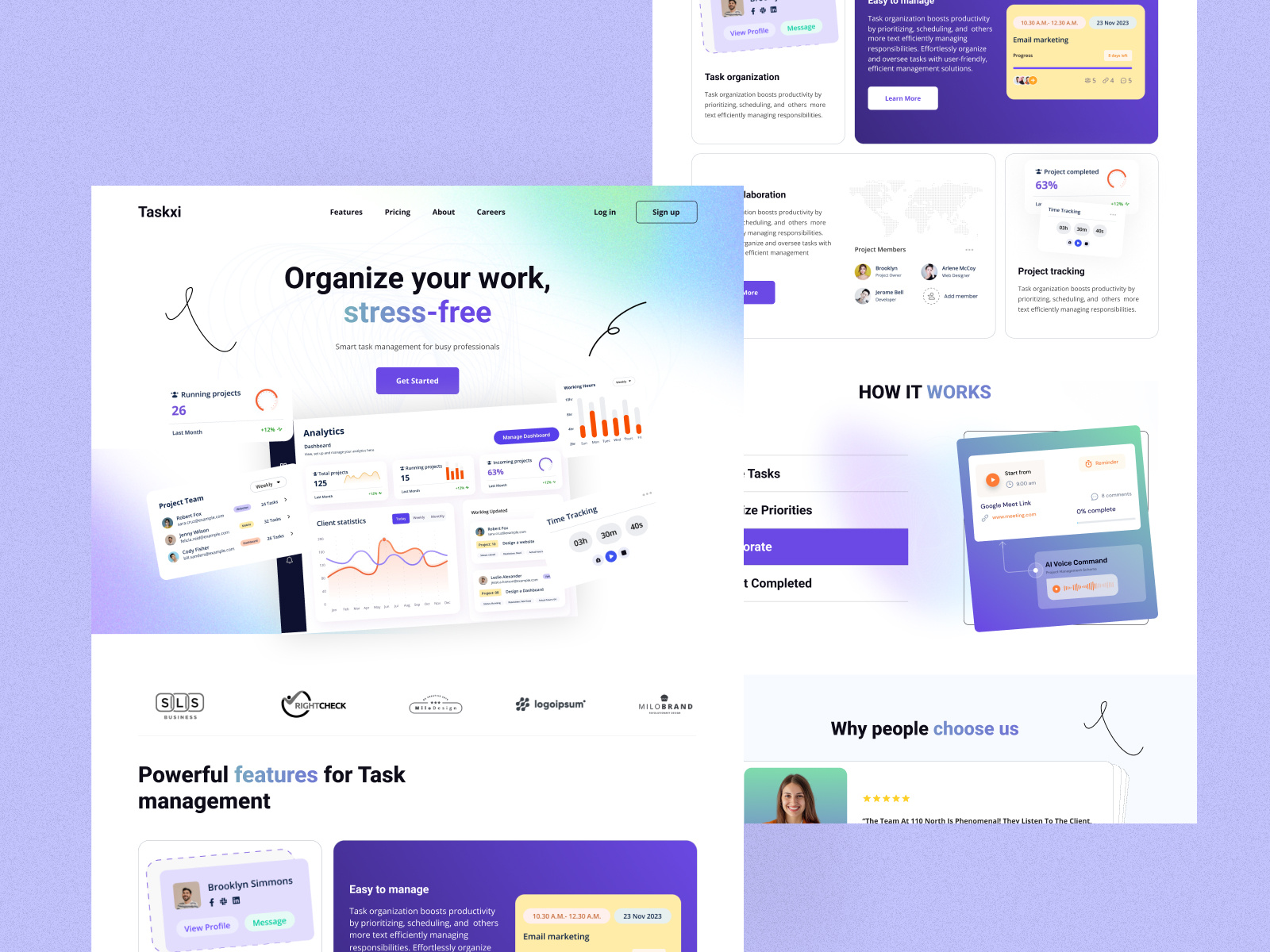 Task Management App Landing Page by Ayesha Siddika on Dribbble
