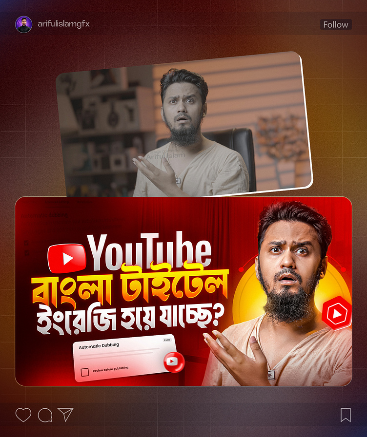 Creative YouTube Thumbnail Design by Ariful Islam on Dribbble