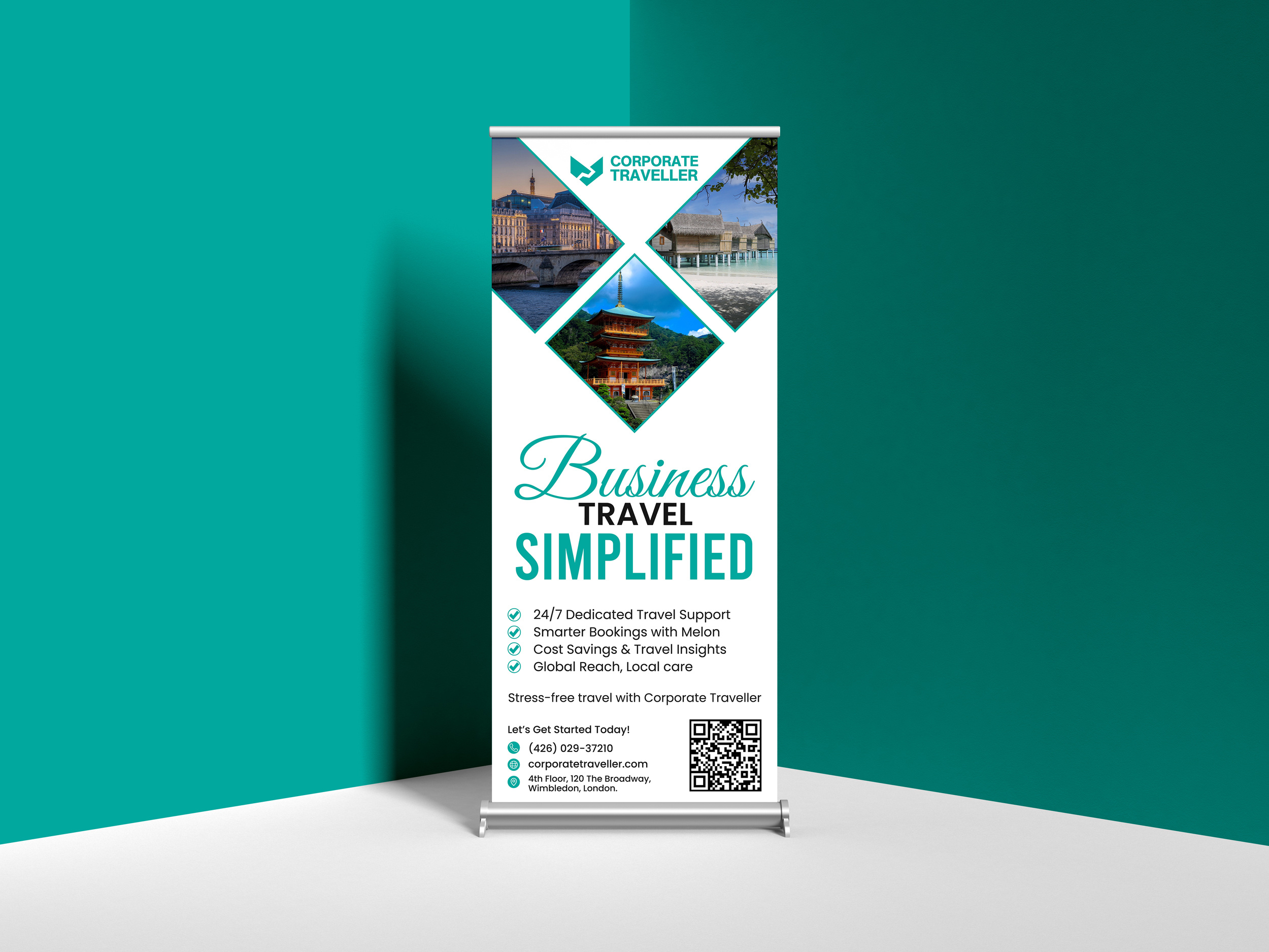 Custom Pull up Banner | Modern Roll up Banner Design by Md Nesar Ahmod Uzzol on Dribbble