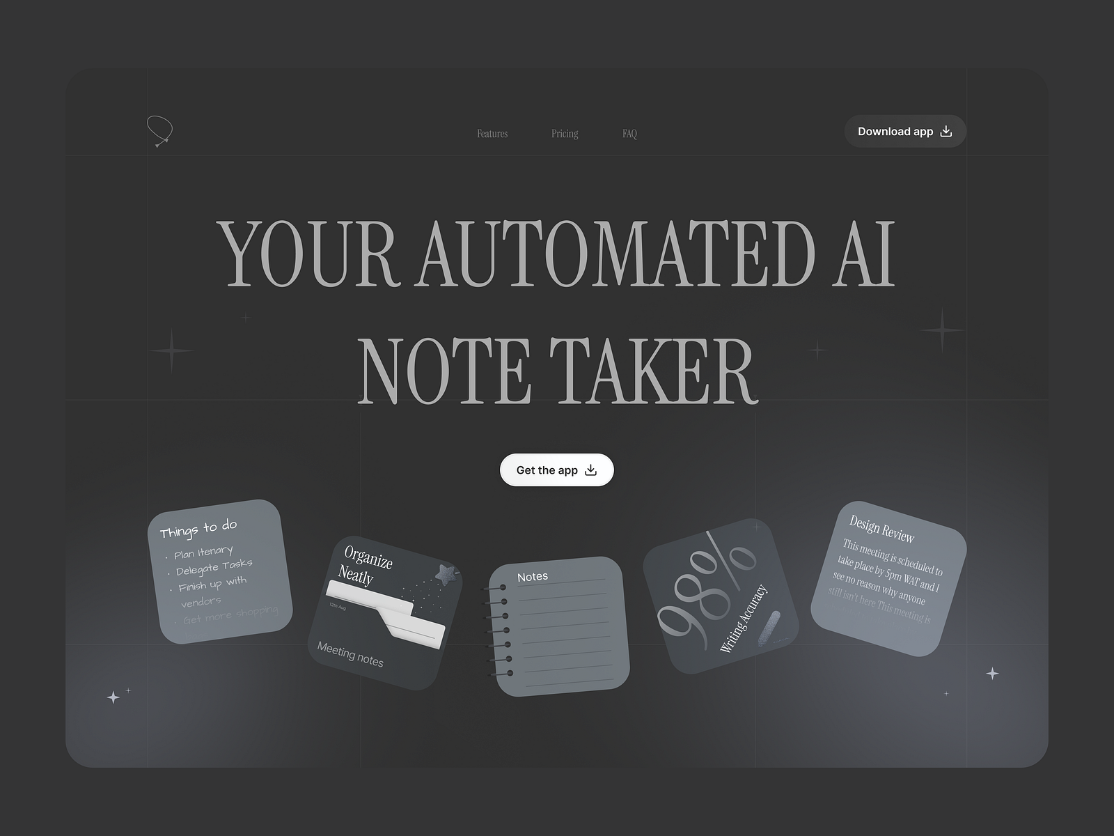 AI-Powered Notetaker – Hero Section Design by Okolo joy on Dribbble