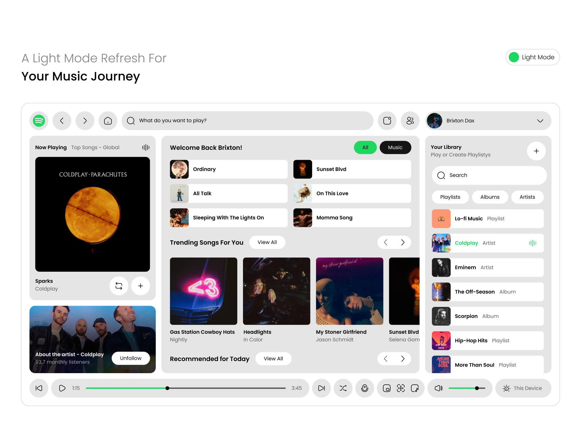 Spotify Desktop Redesign — Liquid Glass UI by Moavia Hassnain on Dribbble