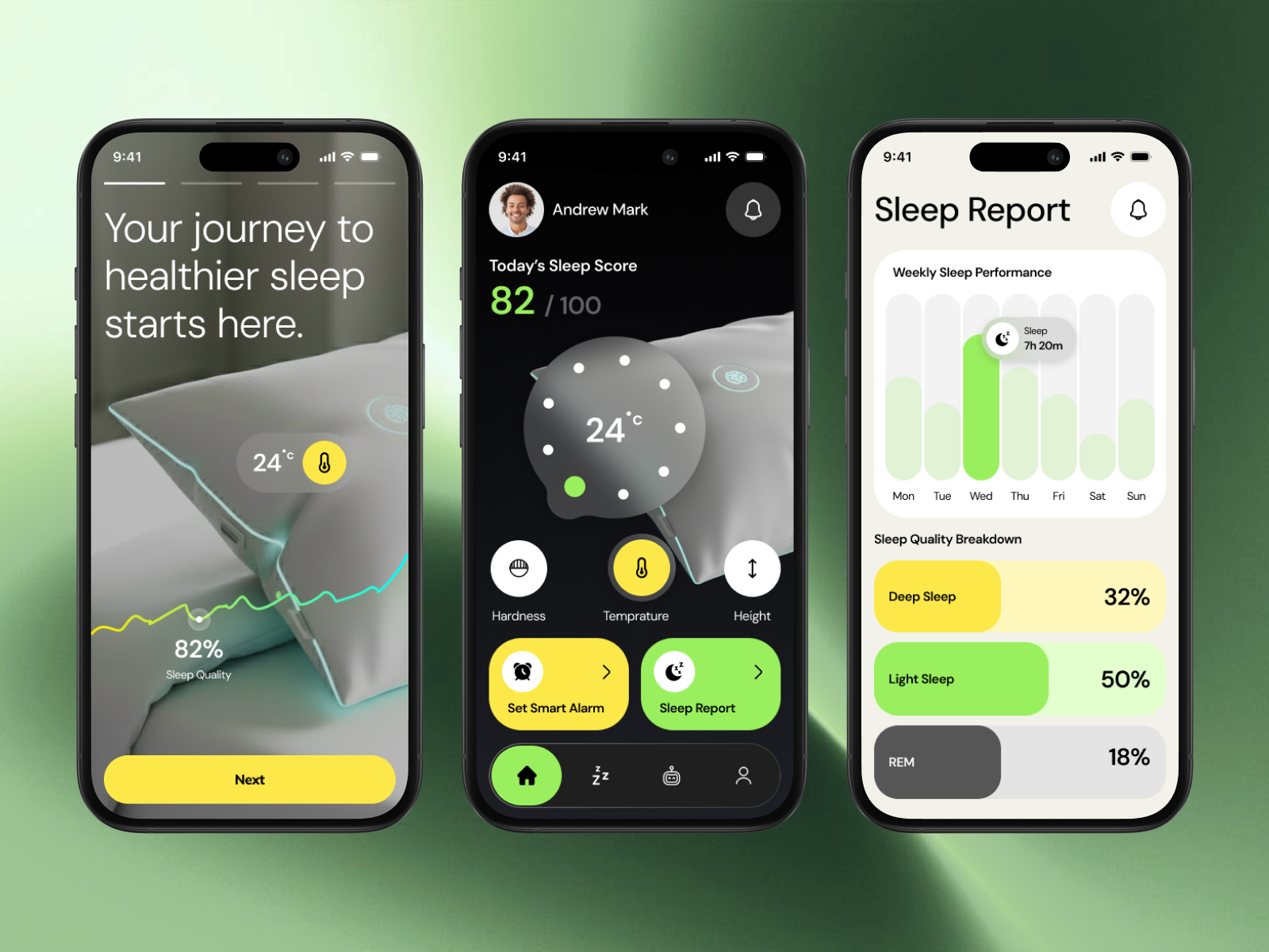 AI-Powered Smart Pillow App by MQoS UI/UX for MQOS-UI on Dribbble