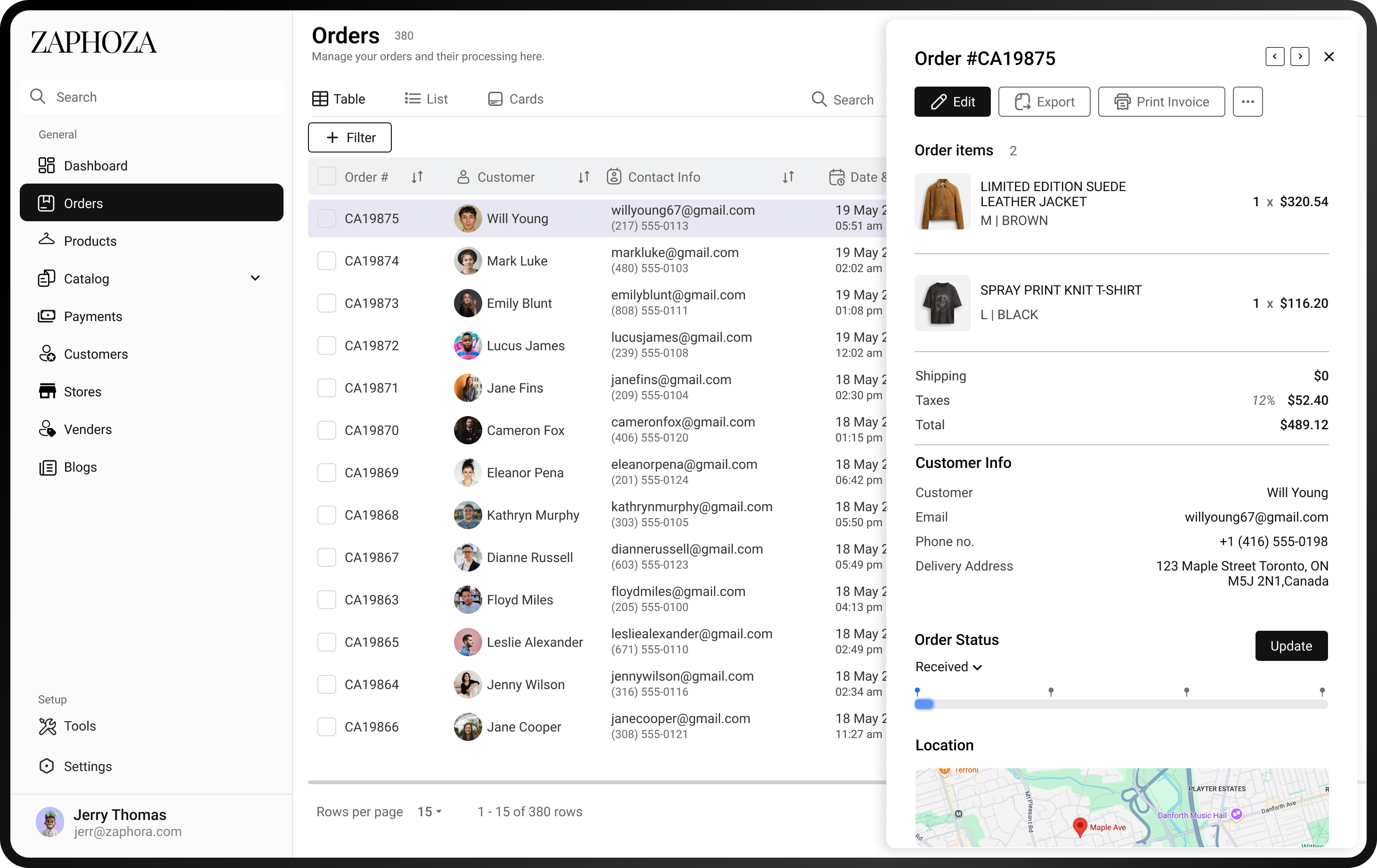 Order Detail Card – UI Concept by Paras Chauhan on Dribbble