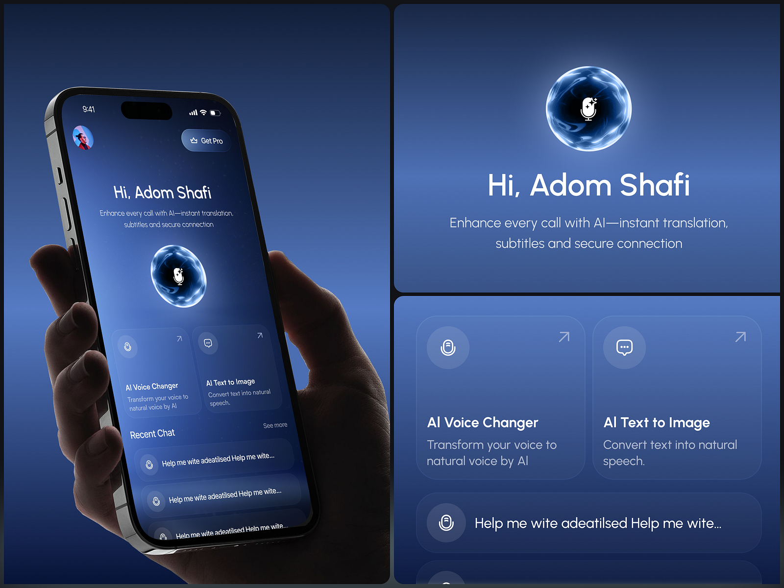 AI App Design by Adom on Dribbble