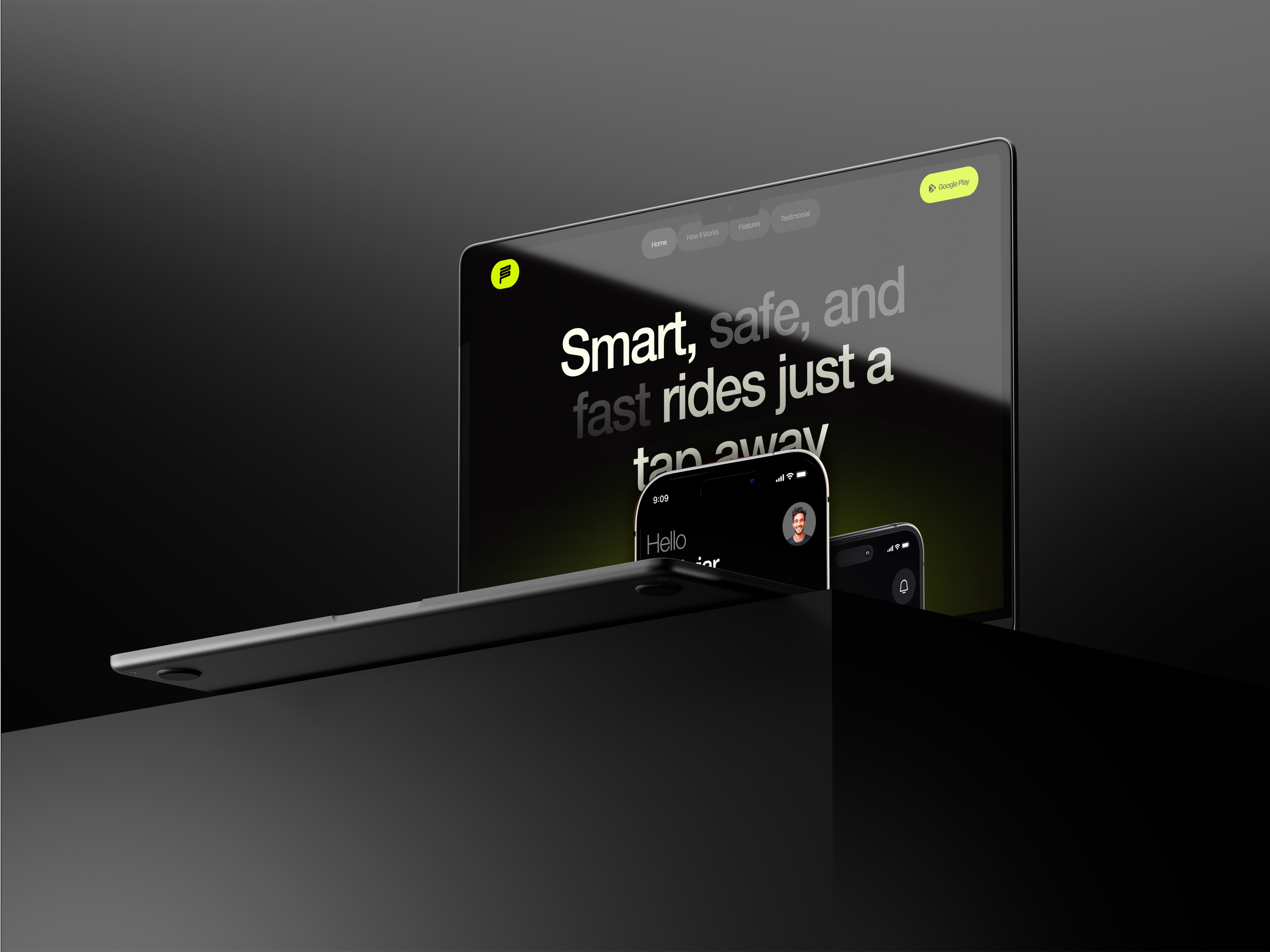 Ride Sharing Landing Page Design | Bike Riding Service by Taqwah on ...