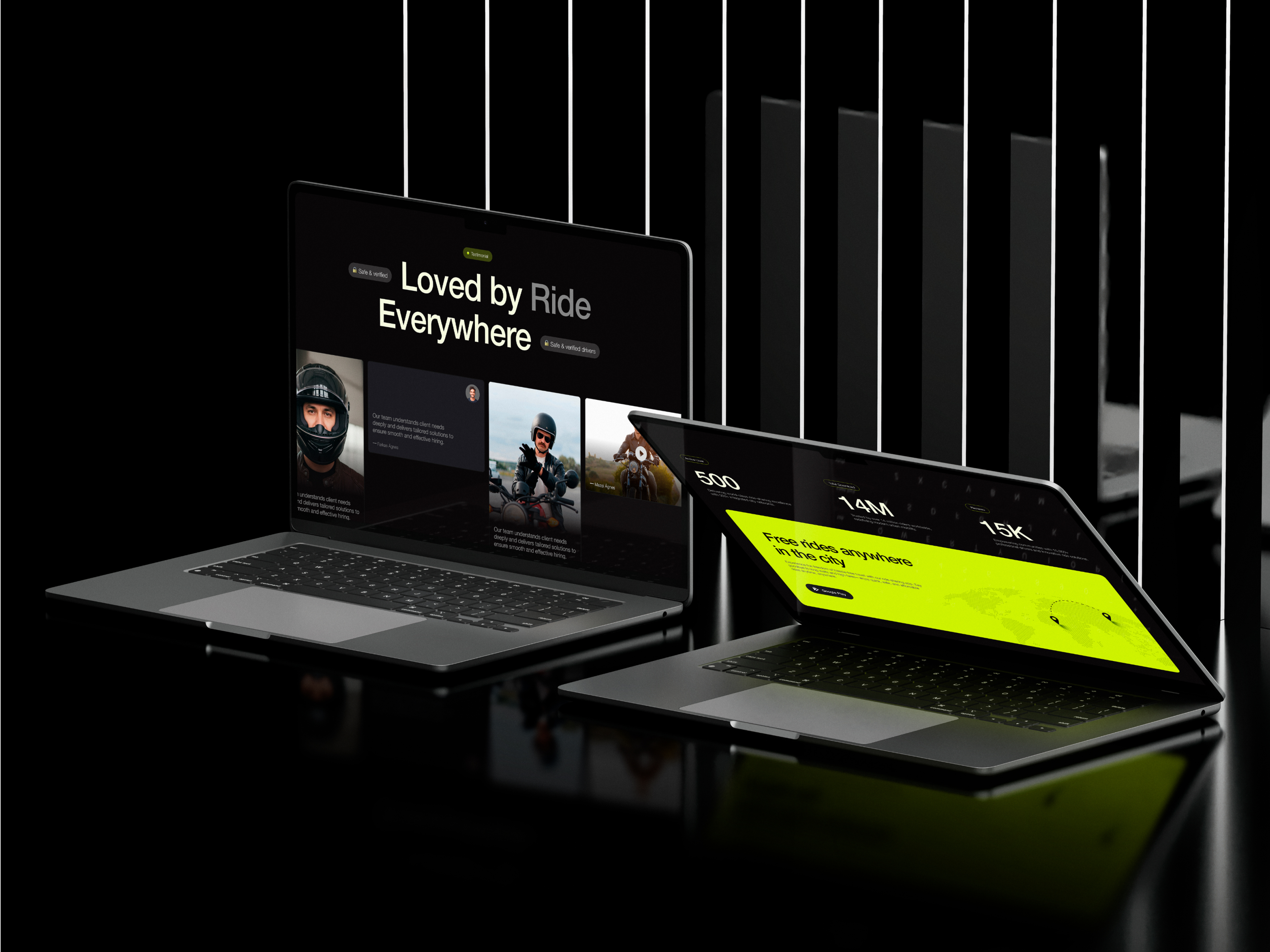 Ride Sharing Landing Page Design | Bike Riding Service by Taqwah on ...