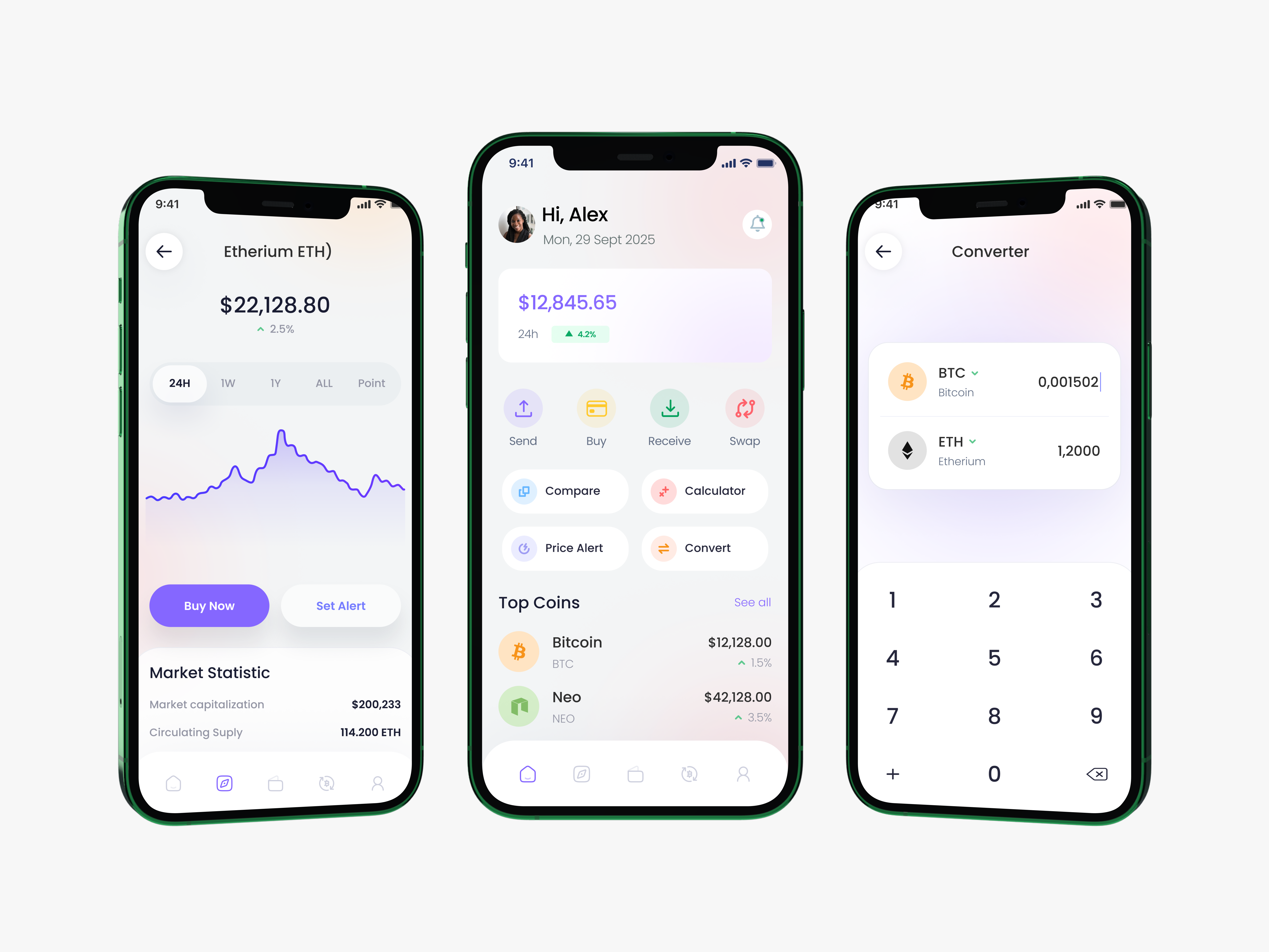 Crypto Wallet App Design | Modern UI/UX for Fintech & Blockchain by ...